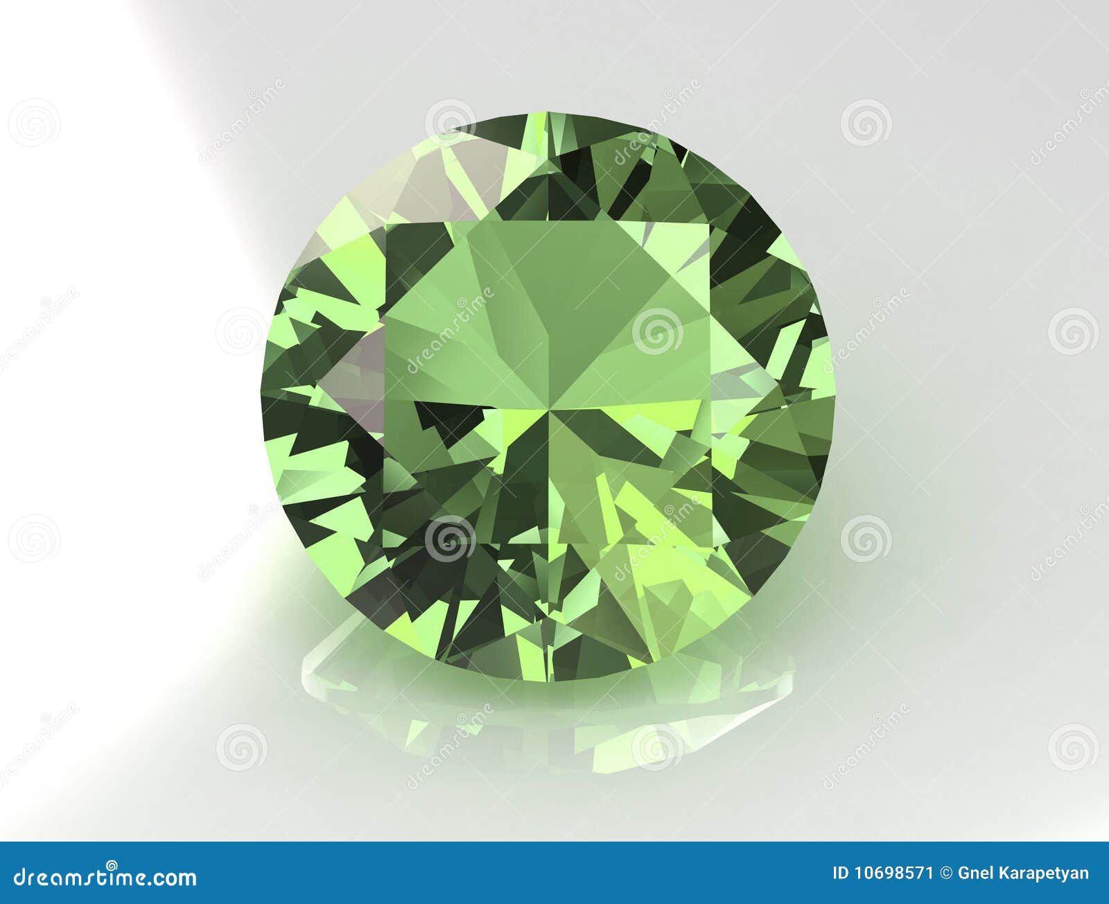 Massive Round Green Topaz Gemstone Stock Illustration - Illustration of ...