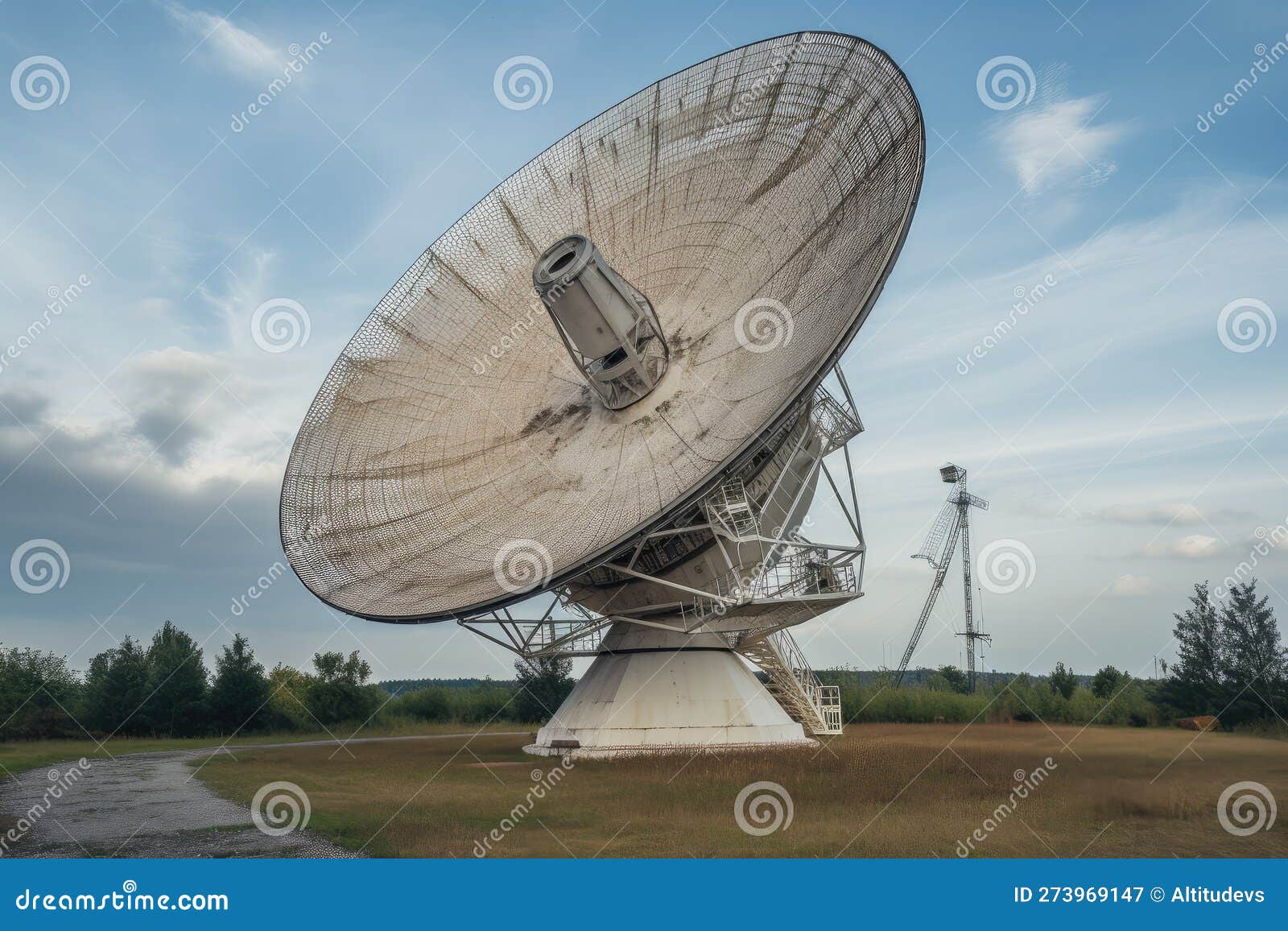 Massive Satellite Dish, Used for Receiving and Transmitting Signals ...