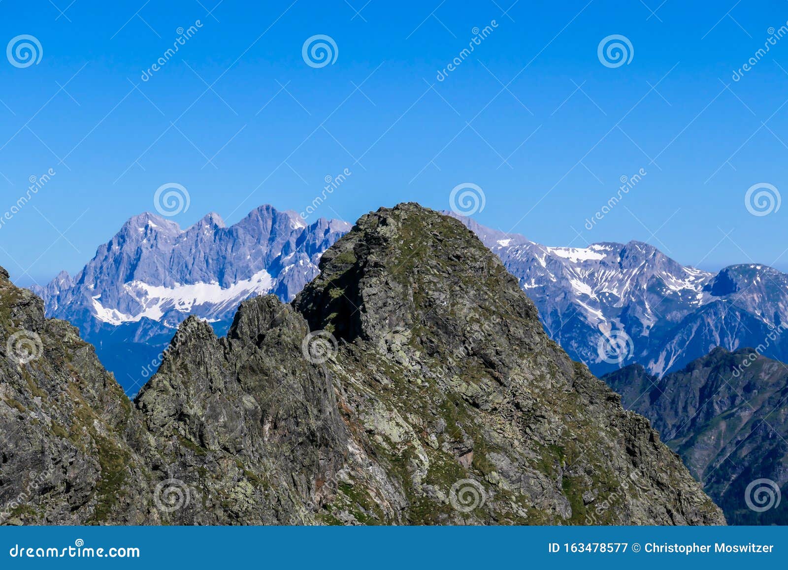 Schladming - Sharp Peaks of High Mountains Stock Image - Image of ...