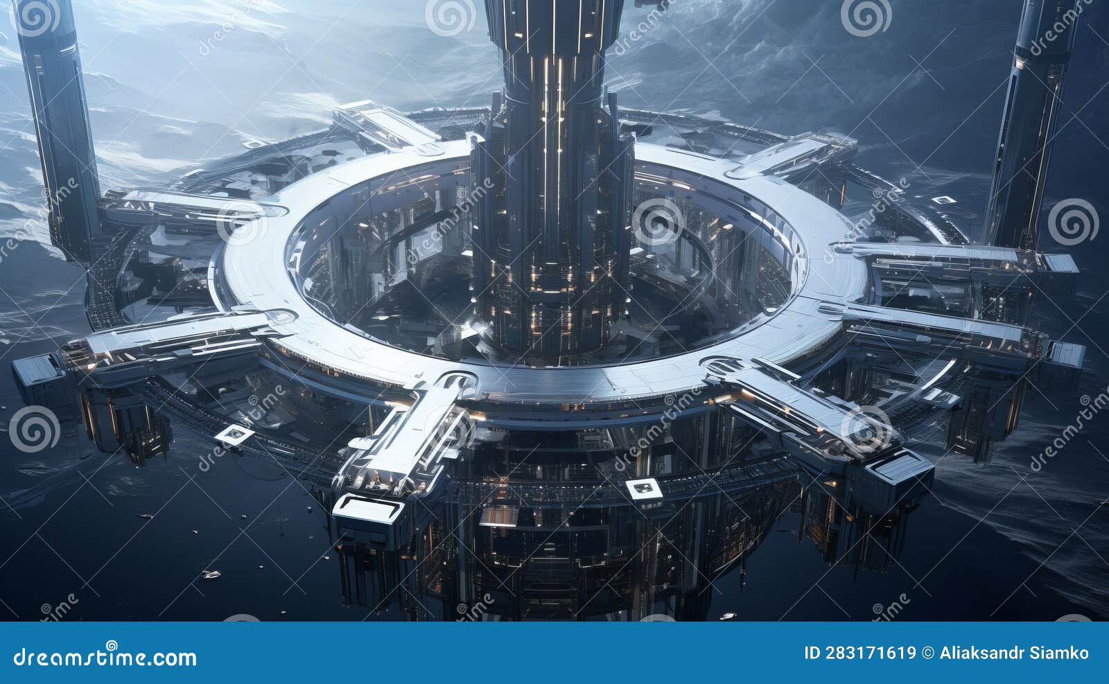 A Massive Space Elevator Terminal Located on the Surface of the Earth ...