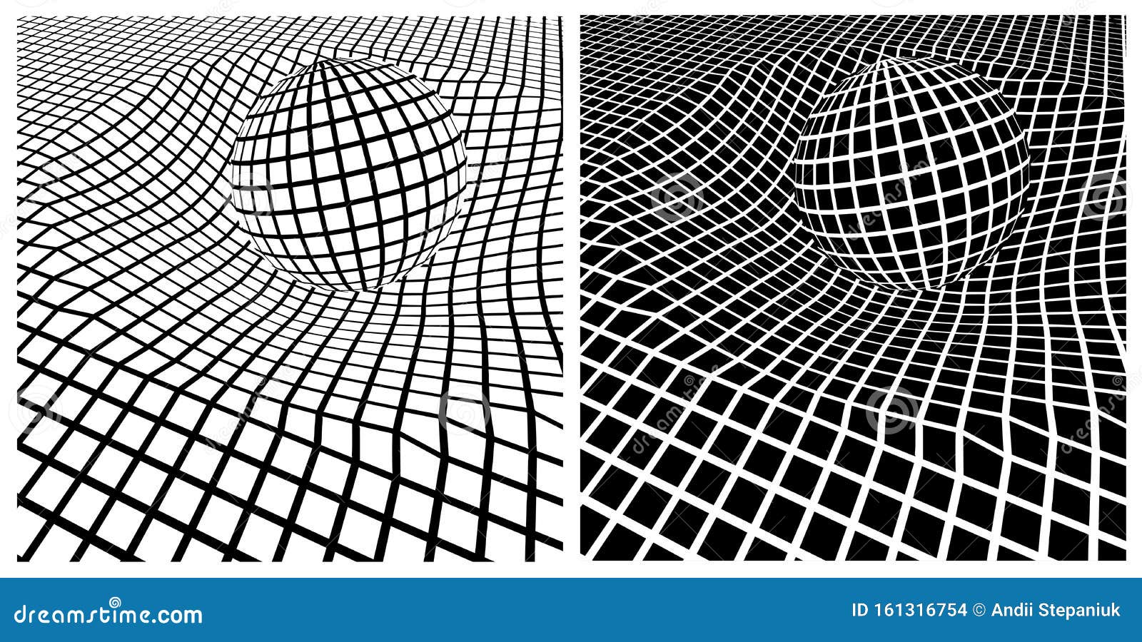 Massive Sphere and Curved Space Stock Vector - Illustration of ...