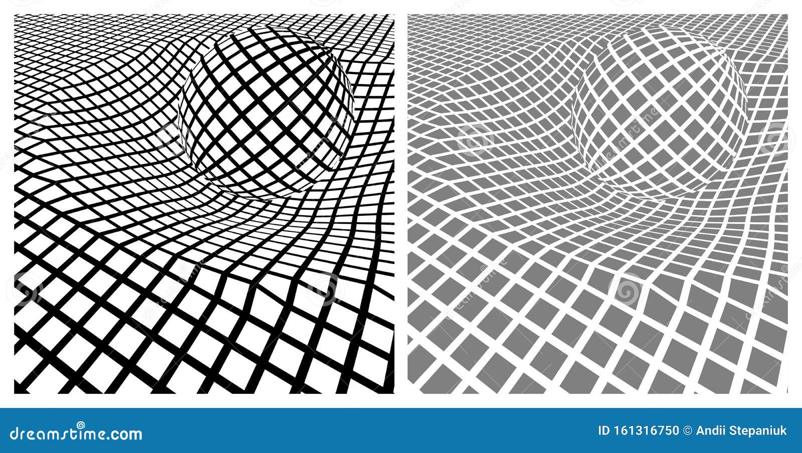 Massive Sphere Object and Curved Space Stock Vector - Illustration of ...