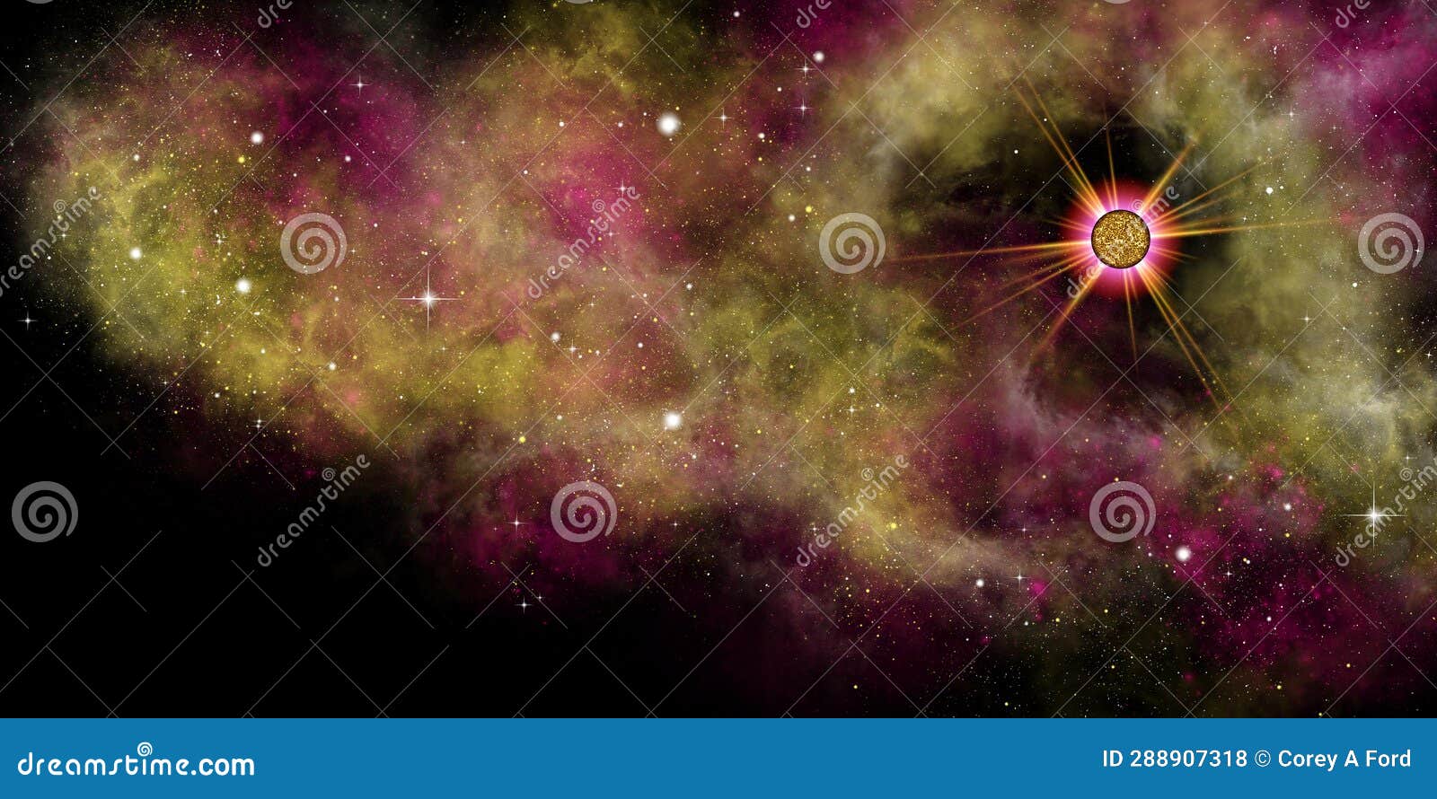 Massive Star Nebula in the Cosmos Stock Illustration - Illustration of ...