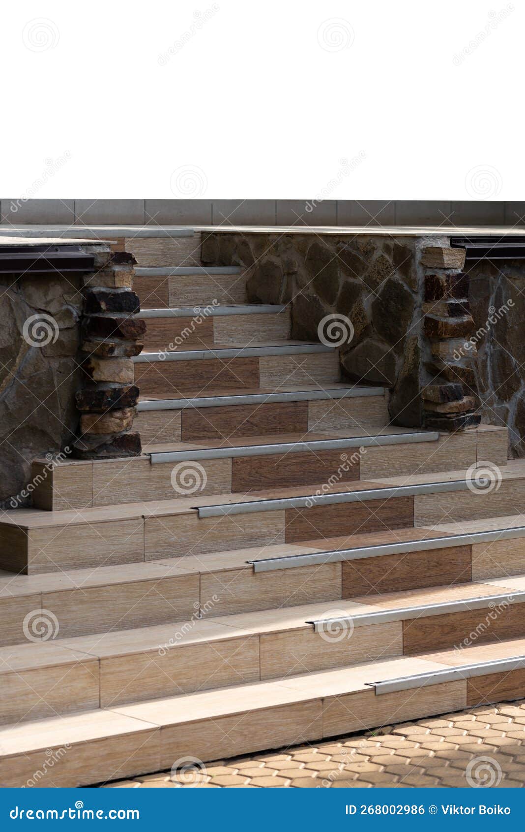 Massive Steps of a Country House for Insertion into the Project Stock ...