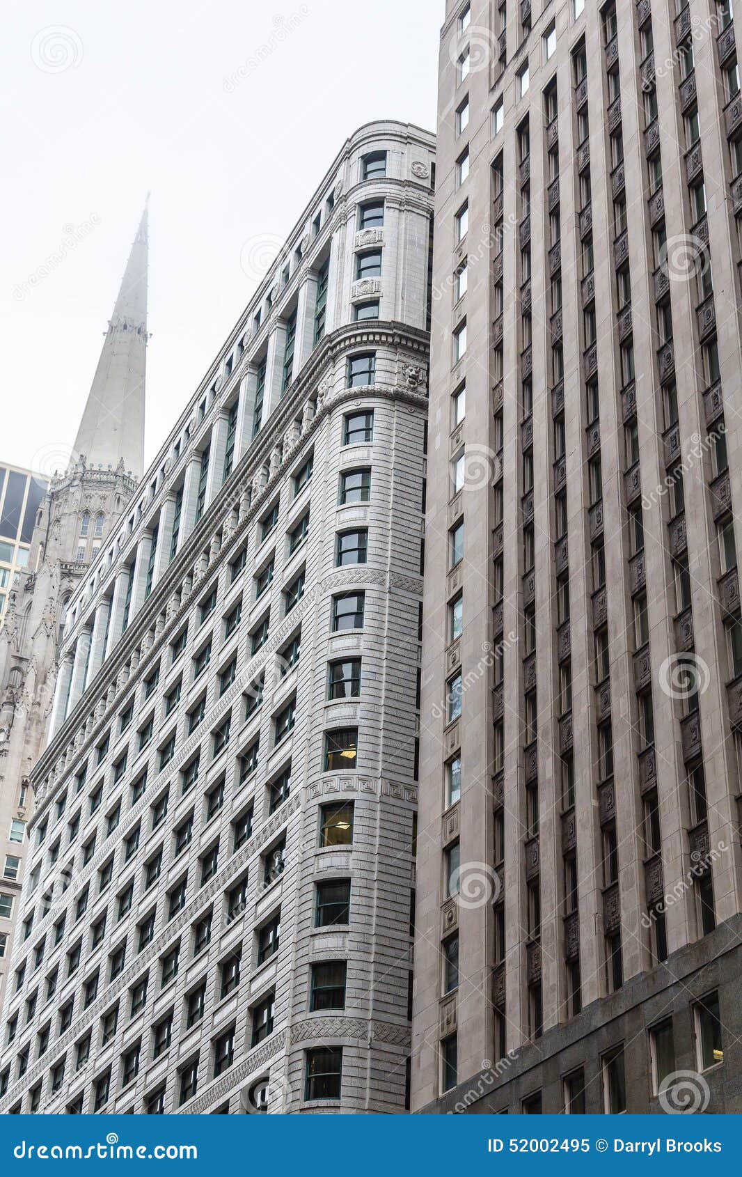 Massive Stone Buildings in Chicago Stock Image - Image of building ...