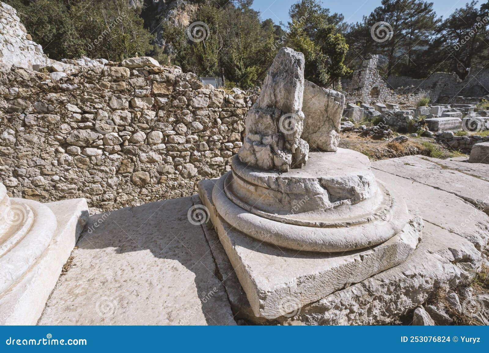 Ancient stone ruins stock photo. Image of travel, wall - 253076824
