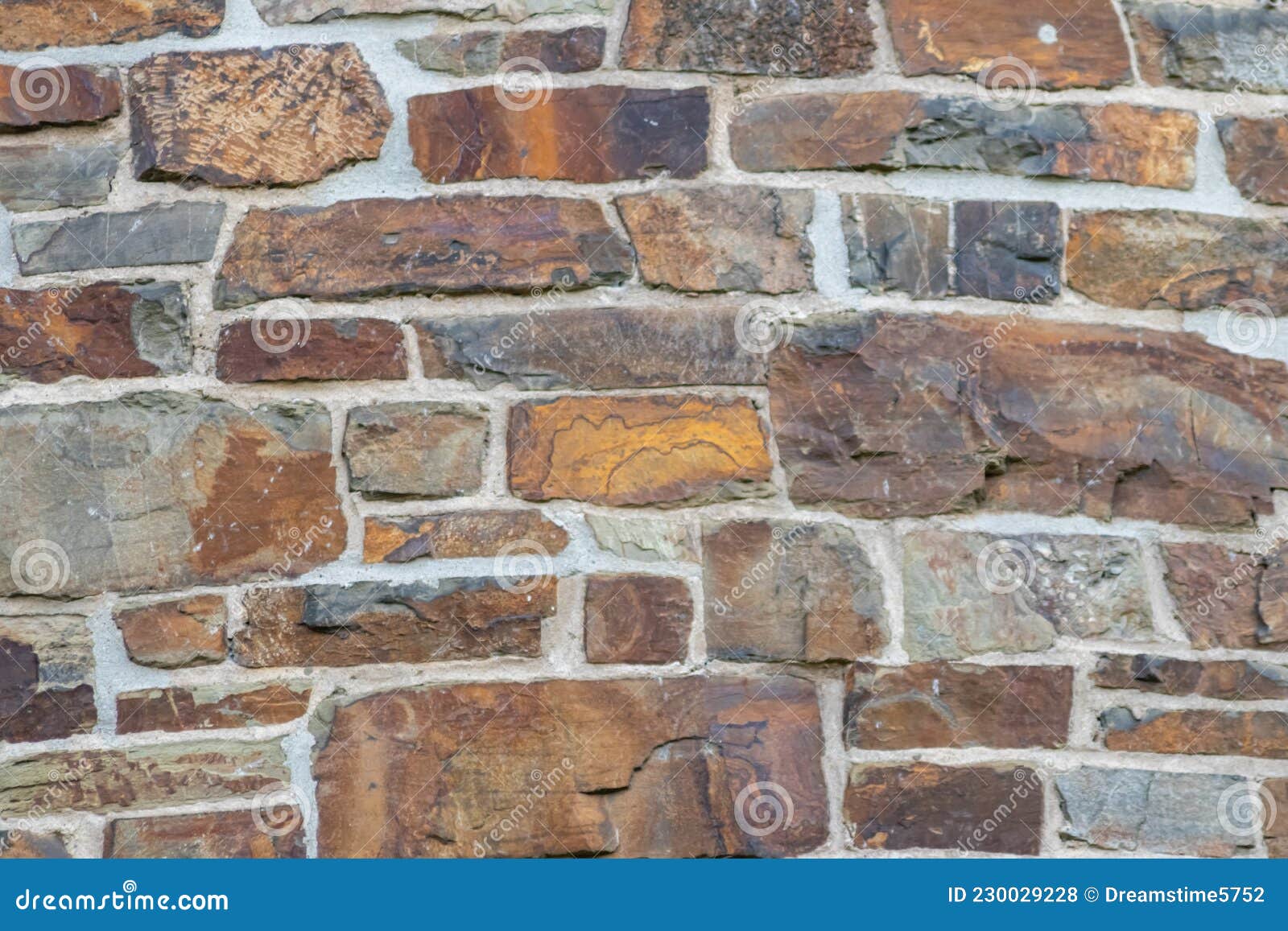 Massive Stone Wall with Rough Rocks Like a Castle Wall with Different ...