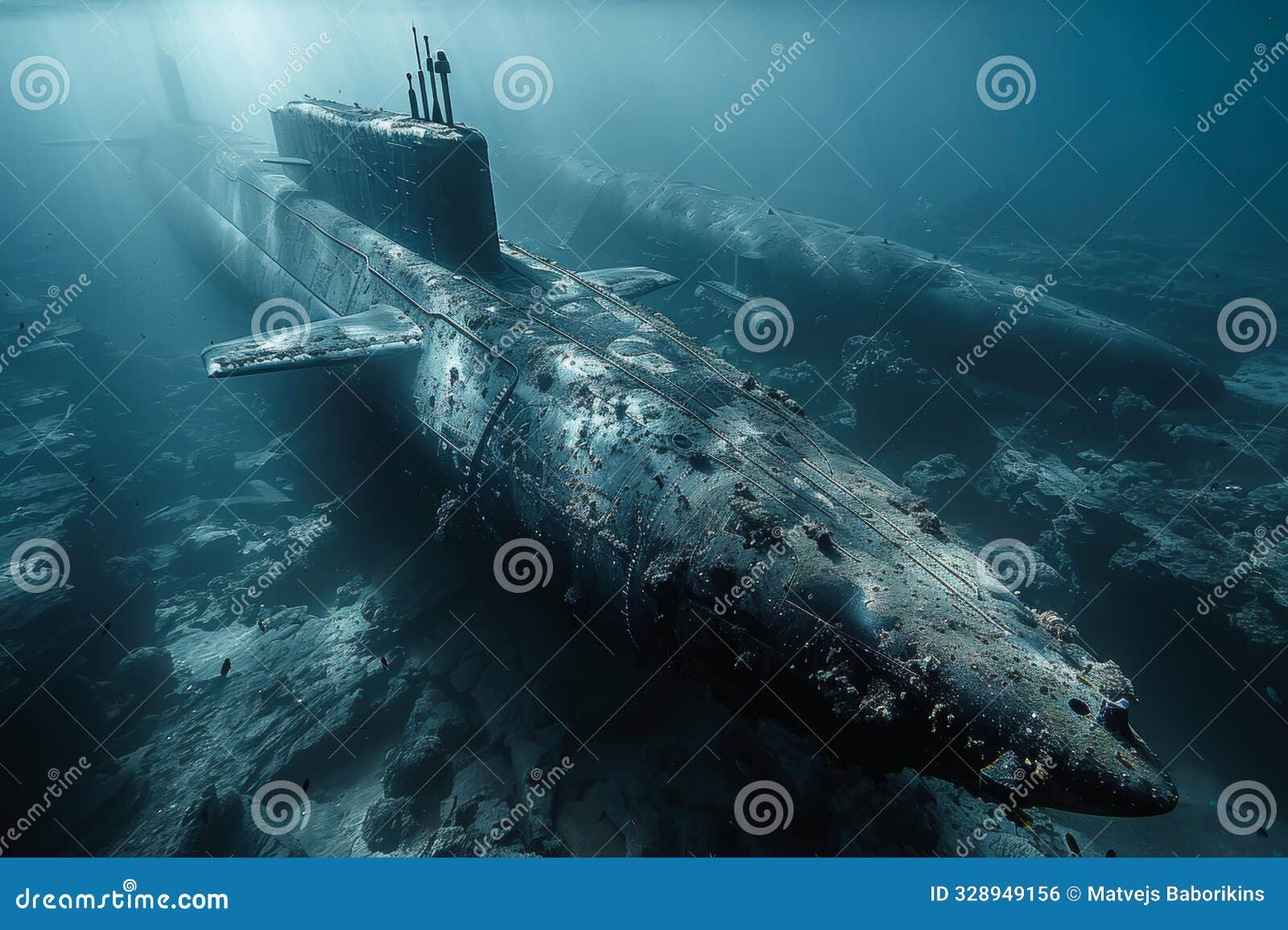 Massive Submarine Exploring the Depths of the Ocean in a Captivating ...