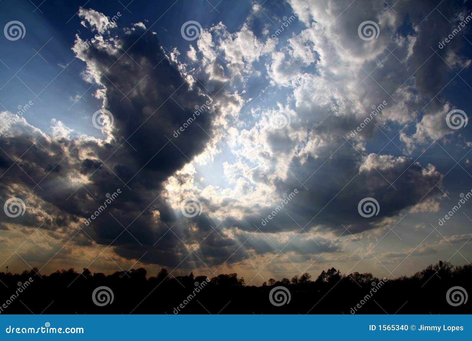 Massive Sunset stock photo. Image of nimbus, yellow, peace - 1565340