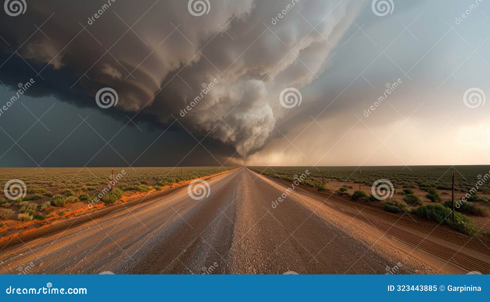 Massive Supercell Storm Cloud is Gathering and Rolling an Empty Desert ...