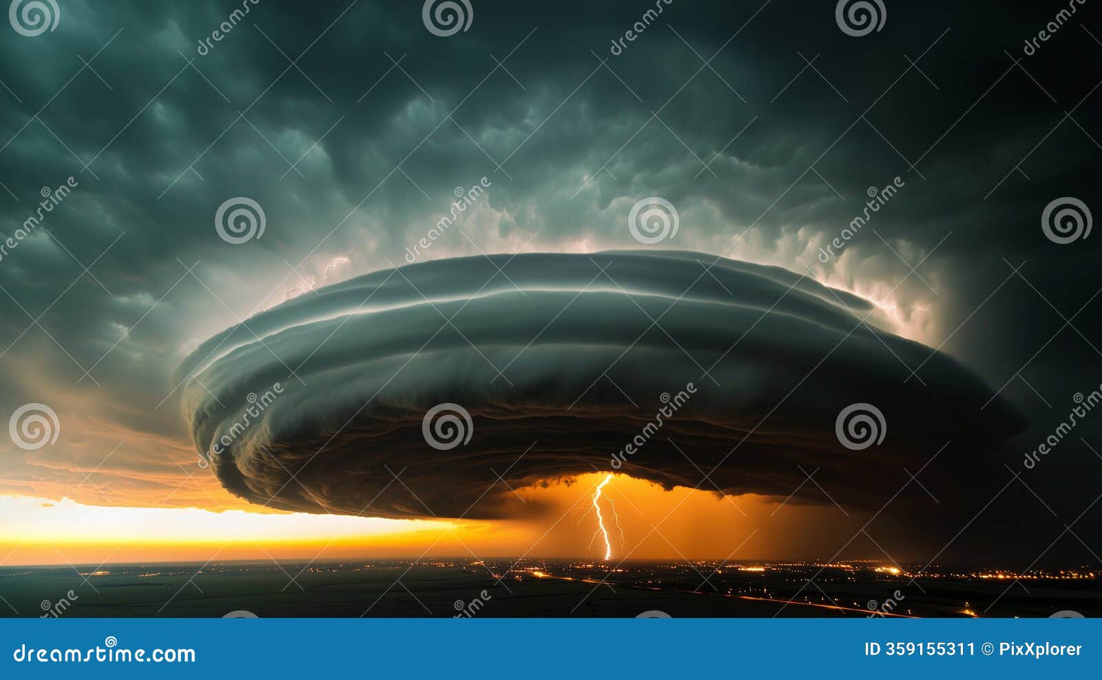 A Massive Supercell Thunderstorm Exhibits a Dramatic, Circular ...