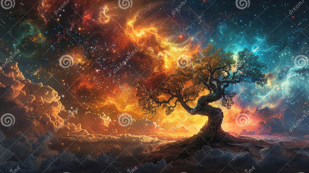 A Massive Tree Made of Vividly Colored Galaxies Each Branch ...