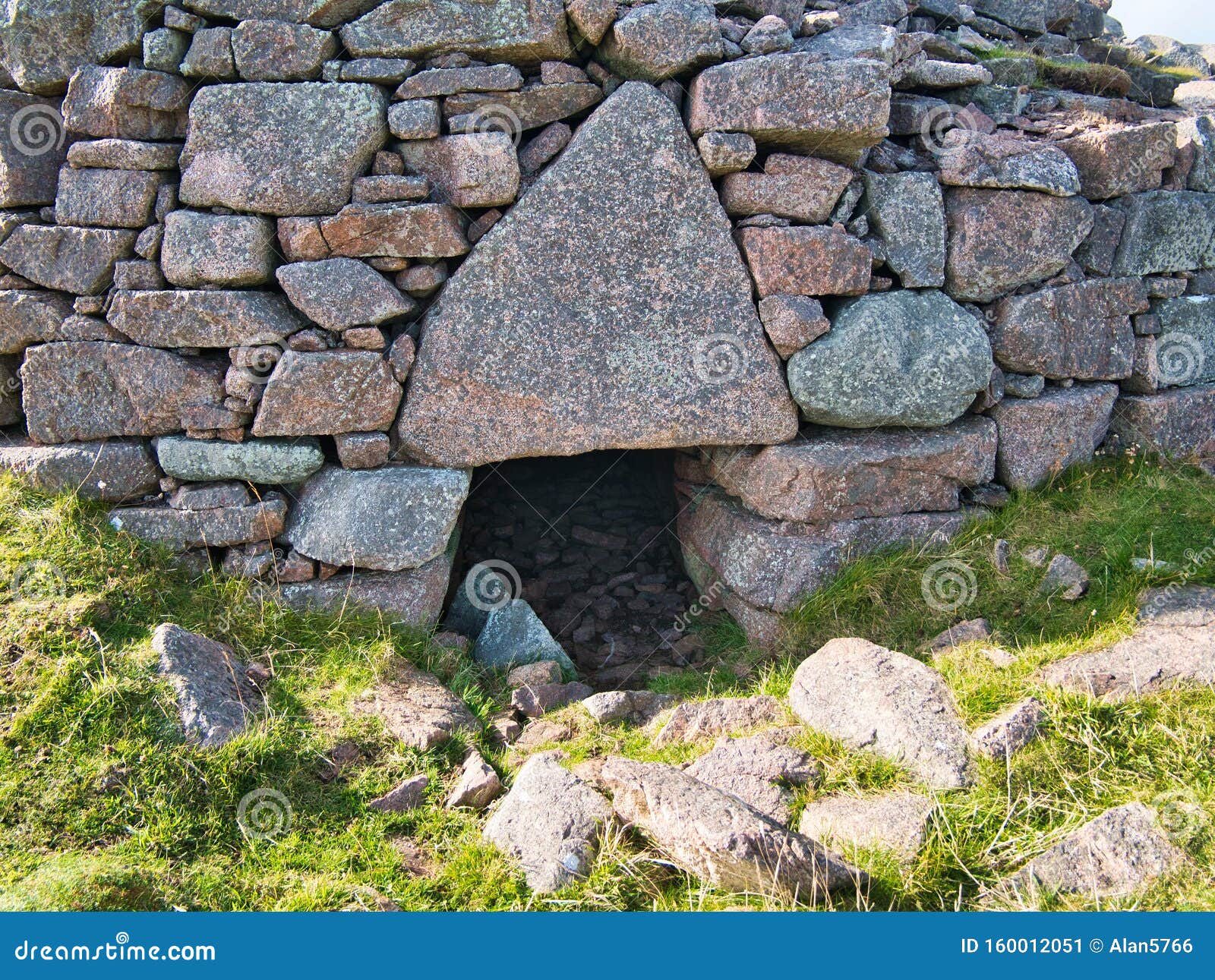 The Massive Triangular Lintel Stone Over the Entrance of Culswick Broch ...
