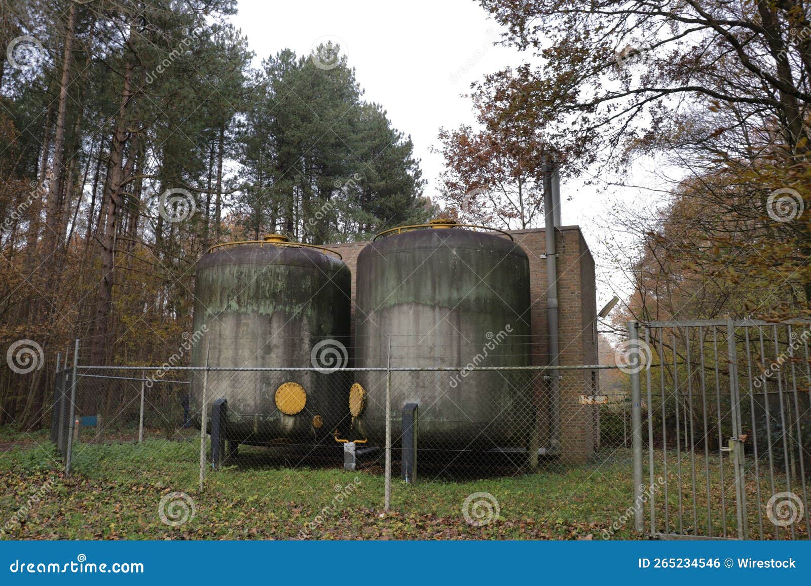 Massive Water Tanks in a Forest in Waterloopbos, Marknesse, the ...