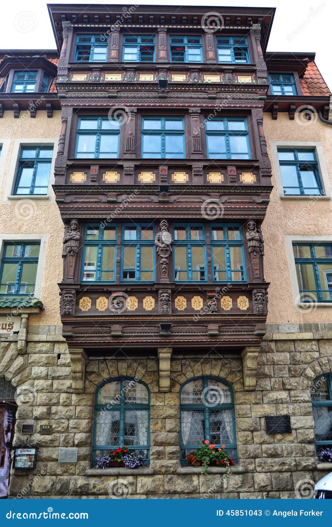 Massive Window Boxes on a Building in Germany Stock Image - Image of ...