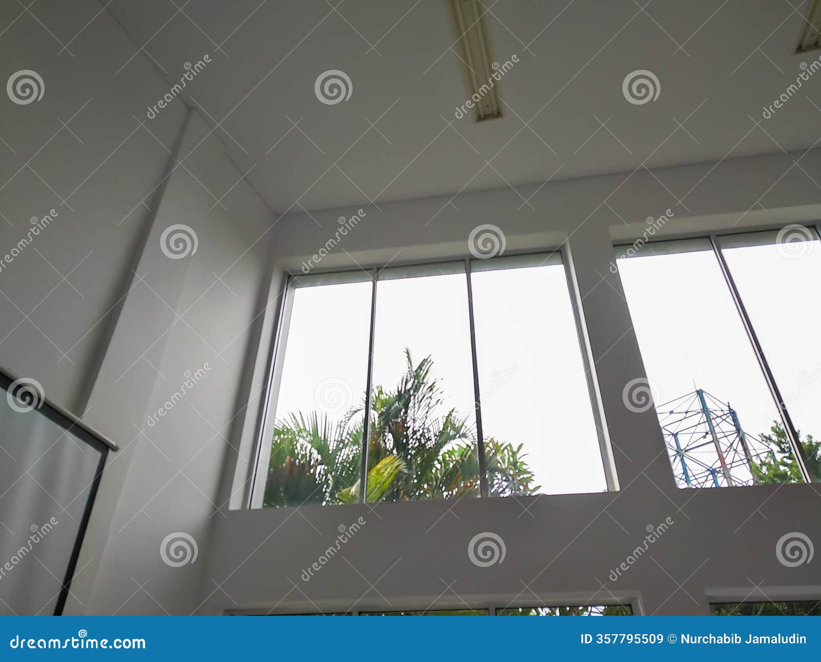 Massive Window Design for the Best Lighting in a Building Stock Image ...