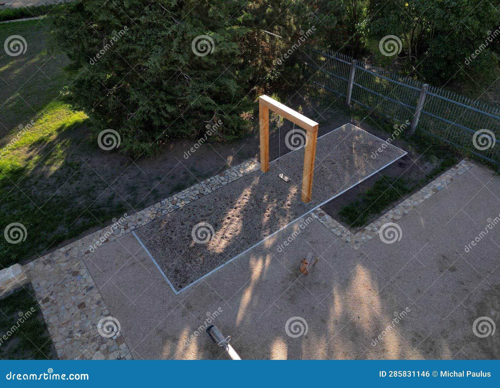 Massive Wood Beams in the Shape of a Square Gate or Frame, between ...