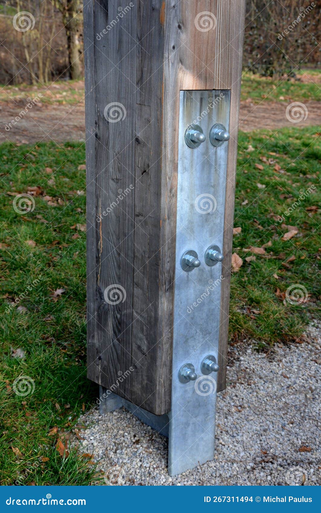 Massive Wood Beams in the Shape of a Square Gate or Frame, Stock Photo ...