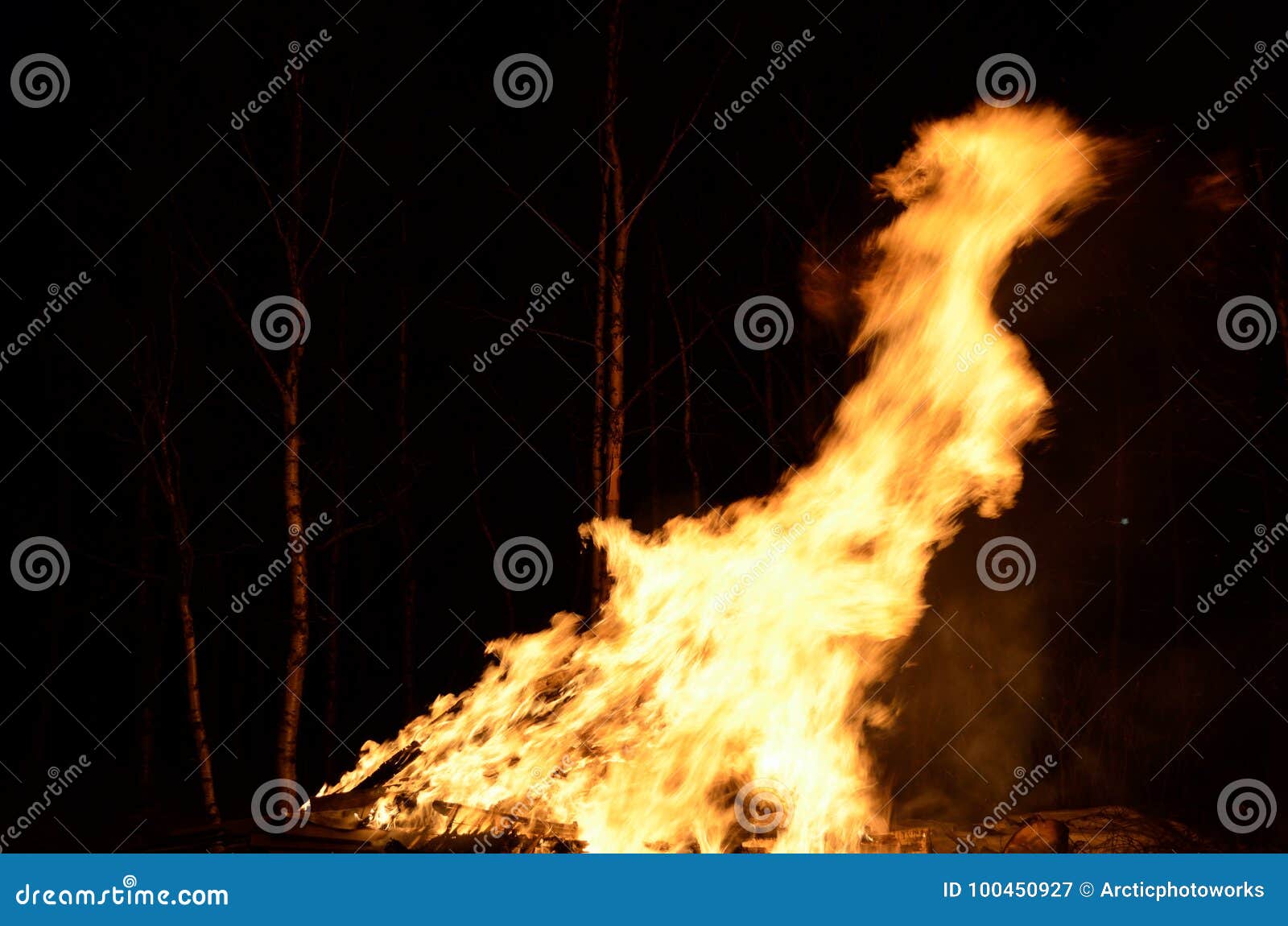 Massive wood fire stock image. Image of dangerous, firewood - 100450927