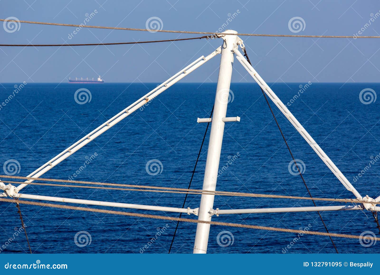 The Mast Construction of the Suspended Structure. Stock Image - Image ...