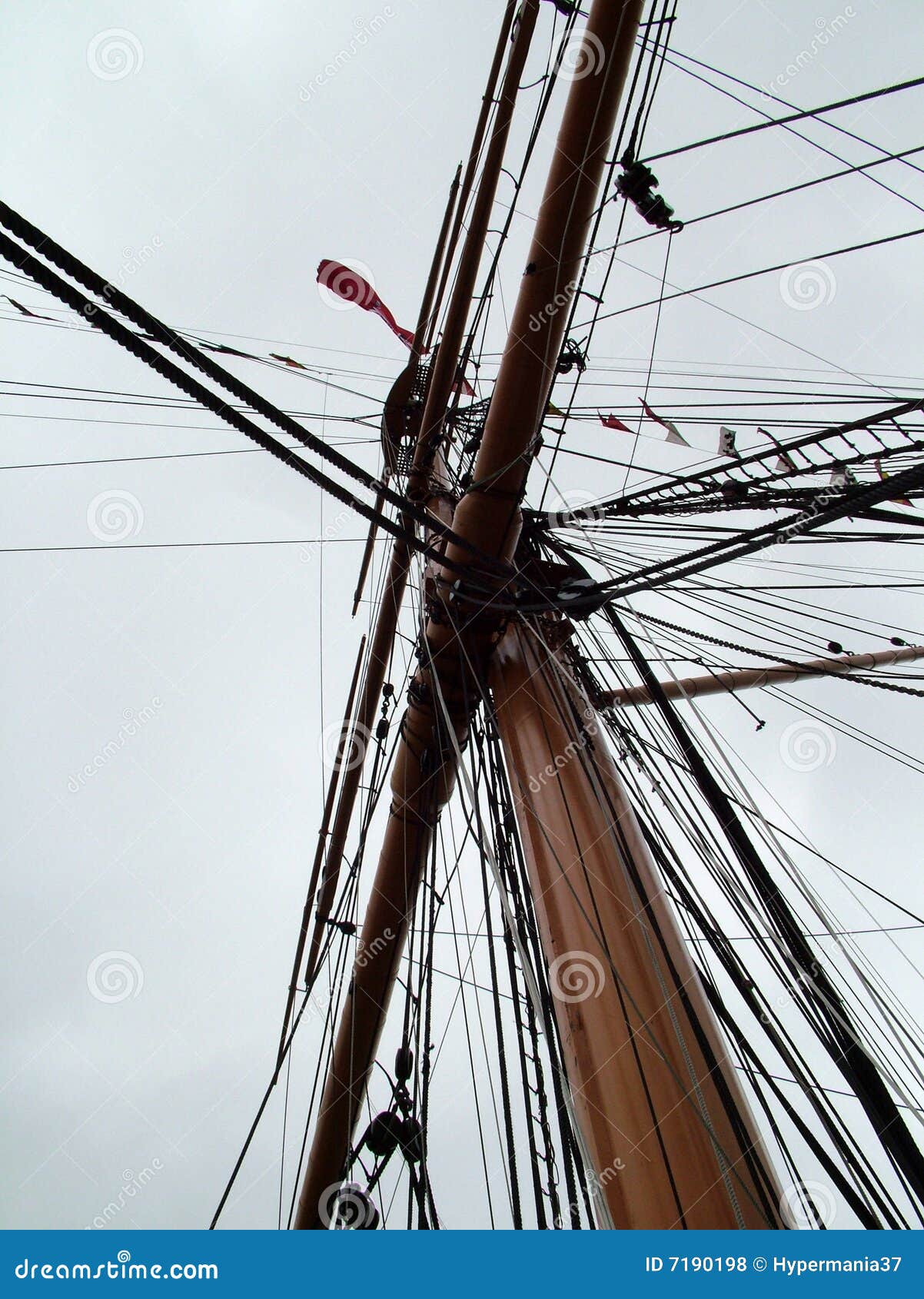 Mast En Optuigen Op Zeilboot Stock Foto - Image of retro, optuigen: 7190198