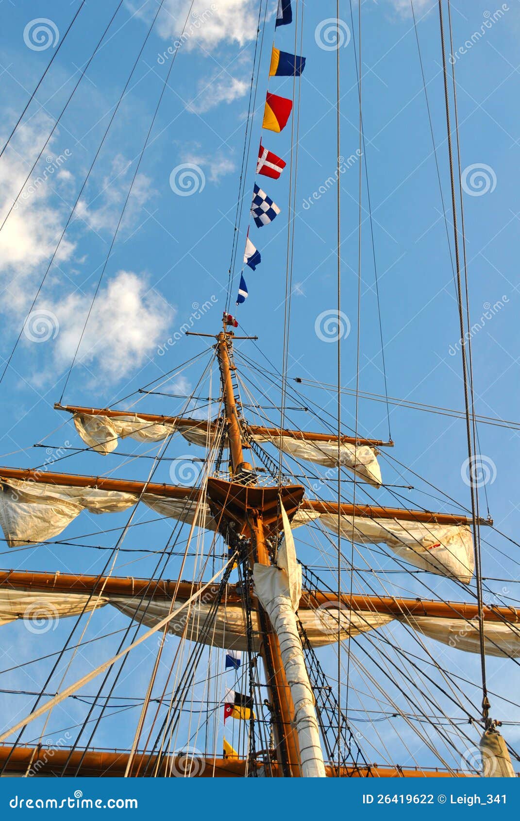 Mast and Flags stock photo. Image of united, tall, sail - 26419622