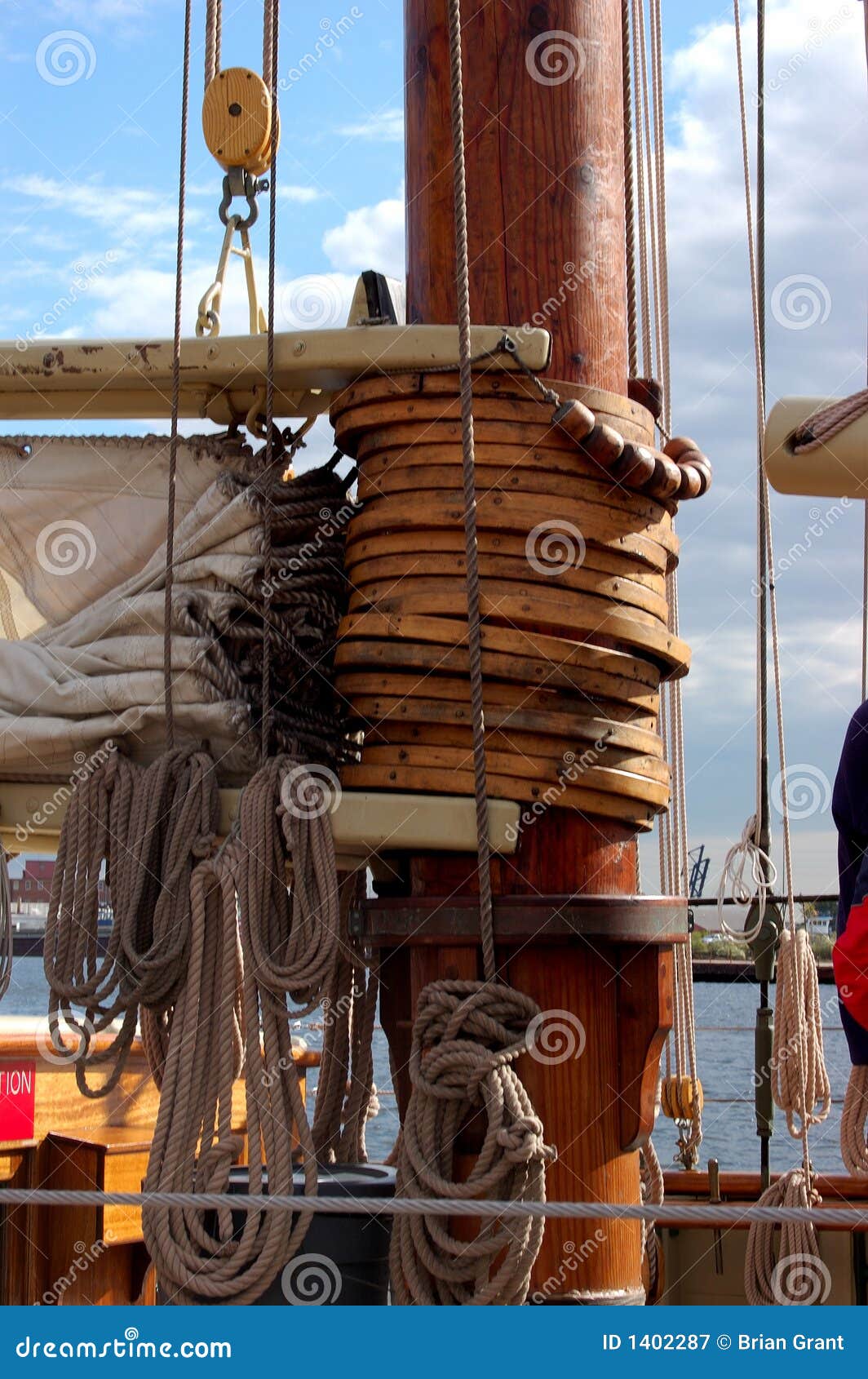 Mast hoops stock image. Image of wood, cleats, gaff, pride - 1402287