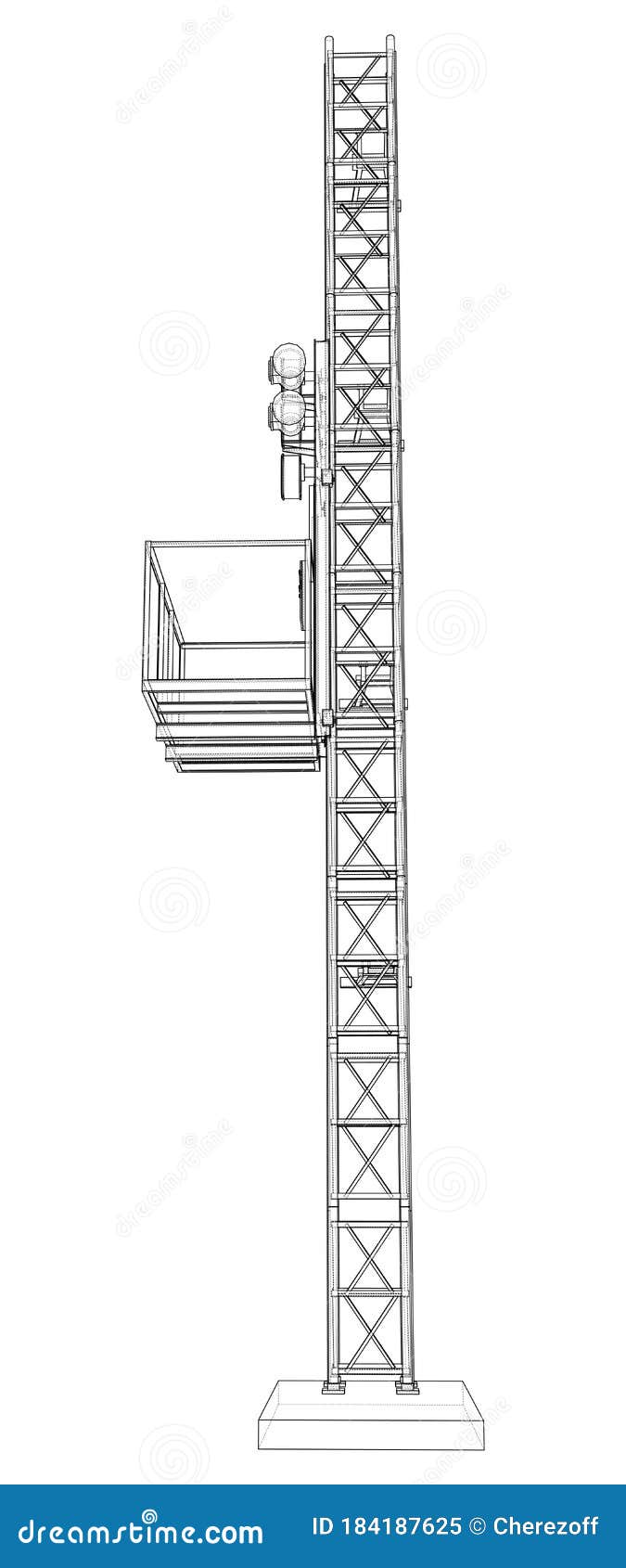 Mast lifts outline. Vector stock vector. Illustration of service ...