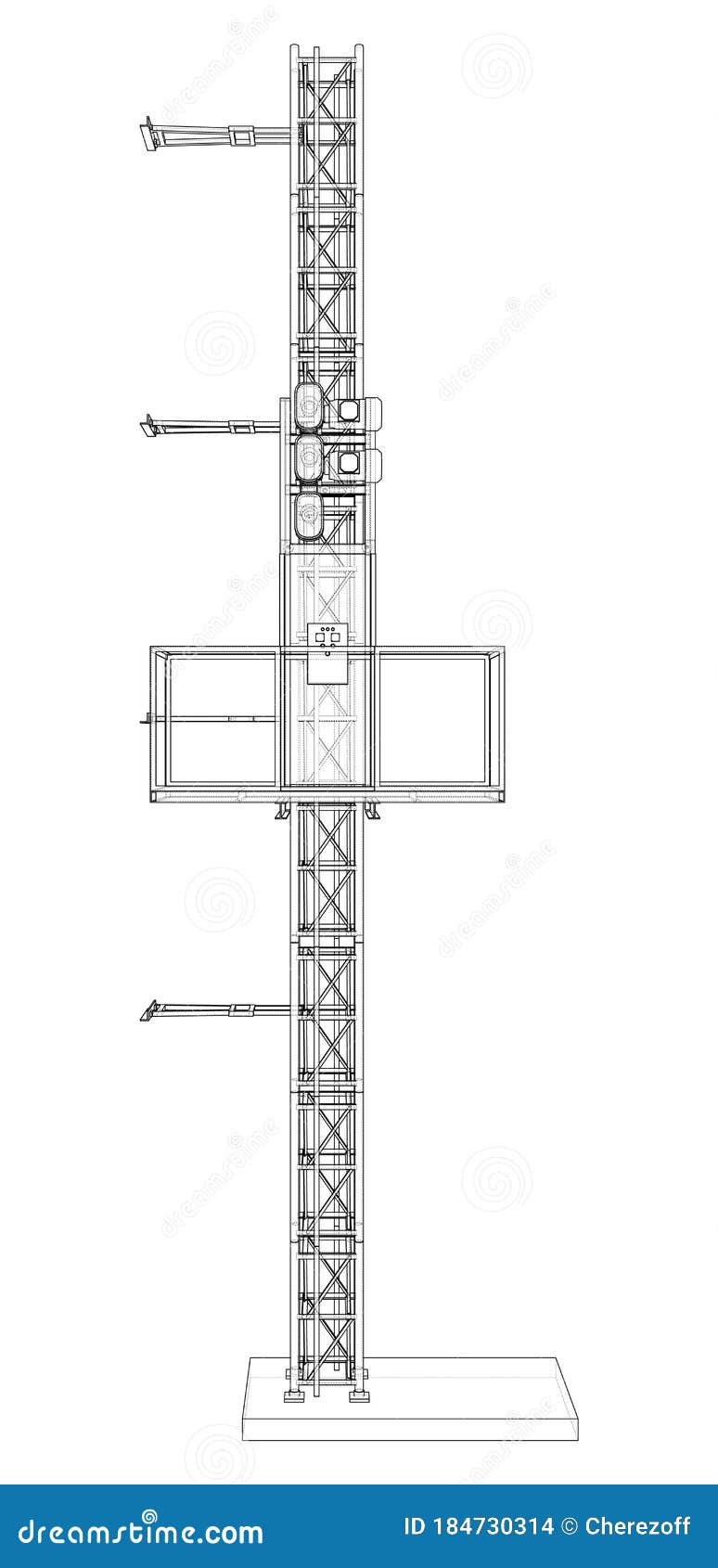 Mast Lifts Outline. Vector | CartoonDealer.com #182956903