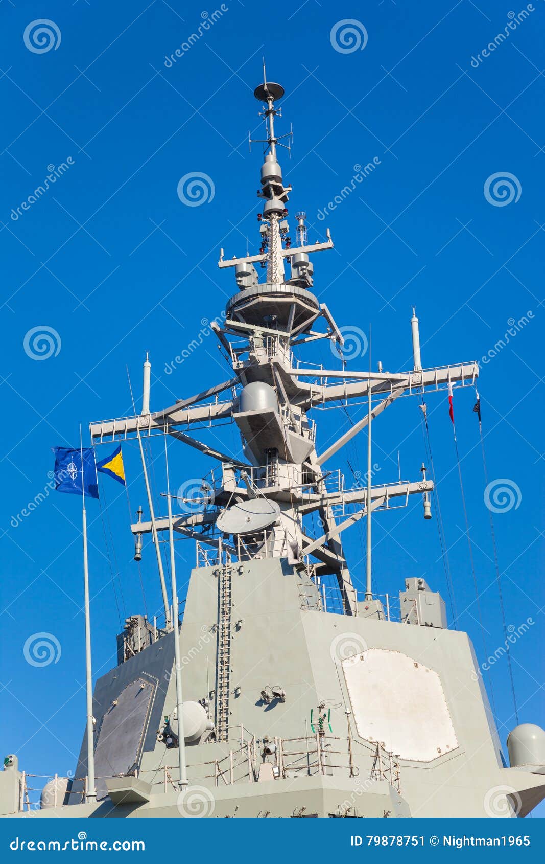 Mast of a military ship editorial photo. Image of close - 79878751