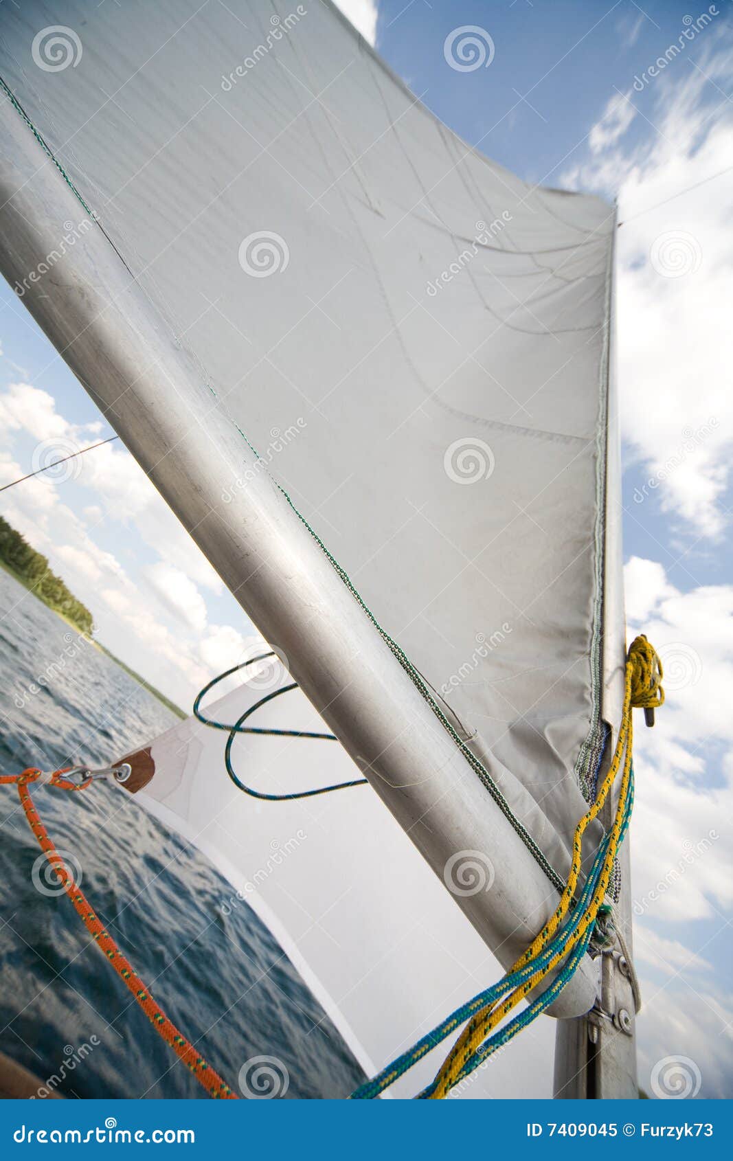Mast of My Small Yacht - Sailing on the Lake Stock Image - Image of ...