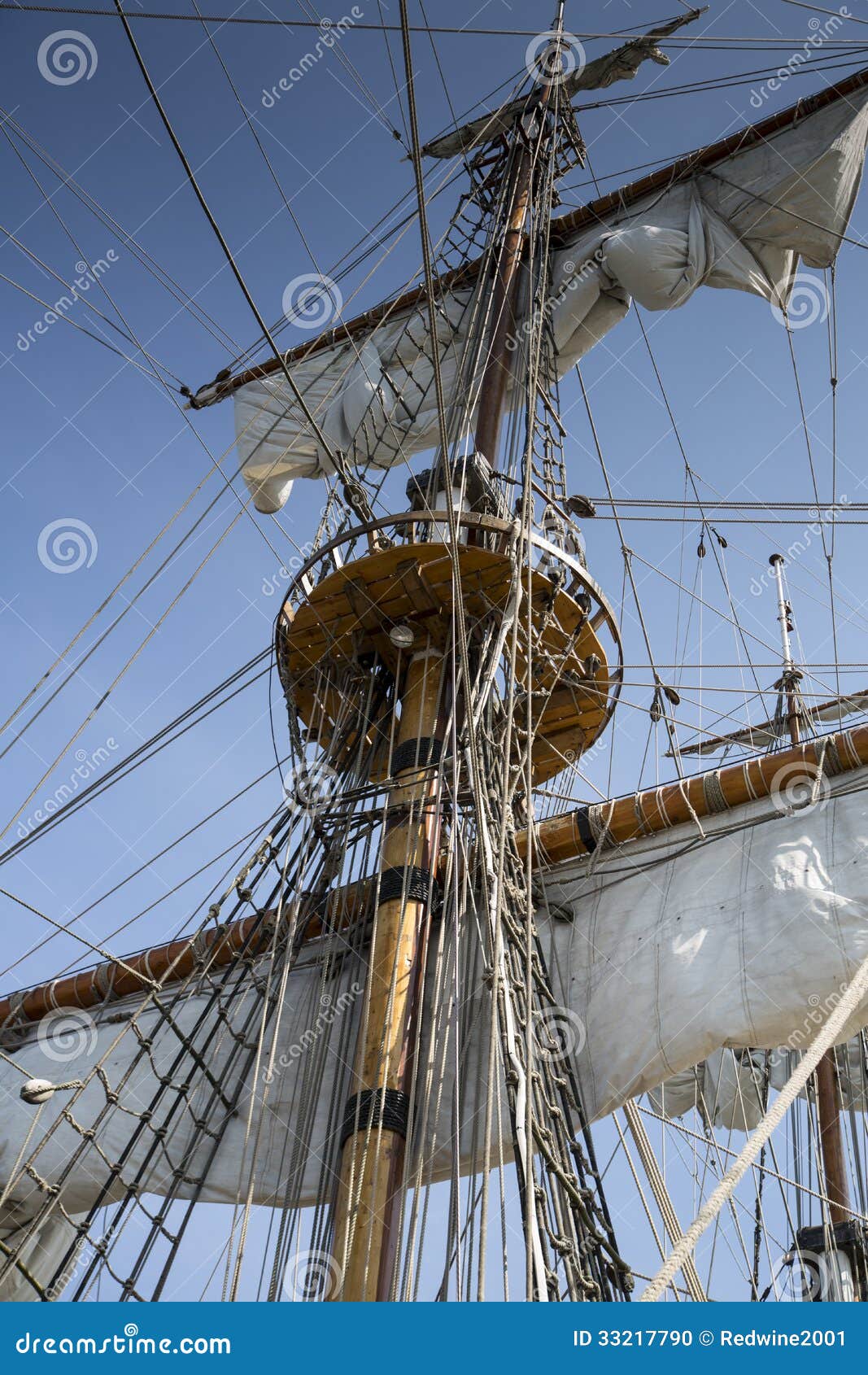Mast of Old and Beatiful Sailing Ship Stock Photo - Image of relaxation ...