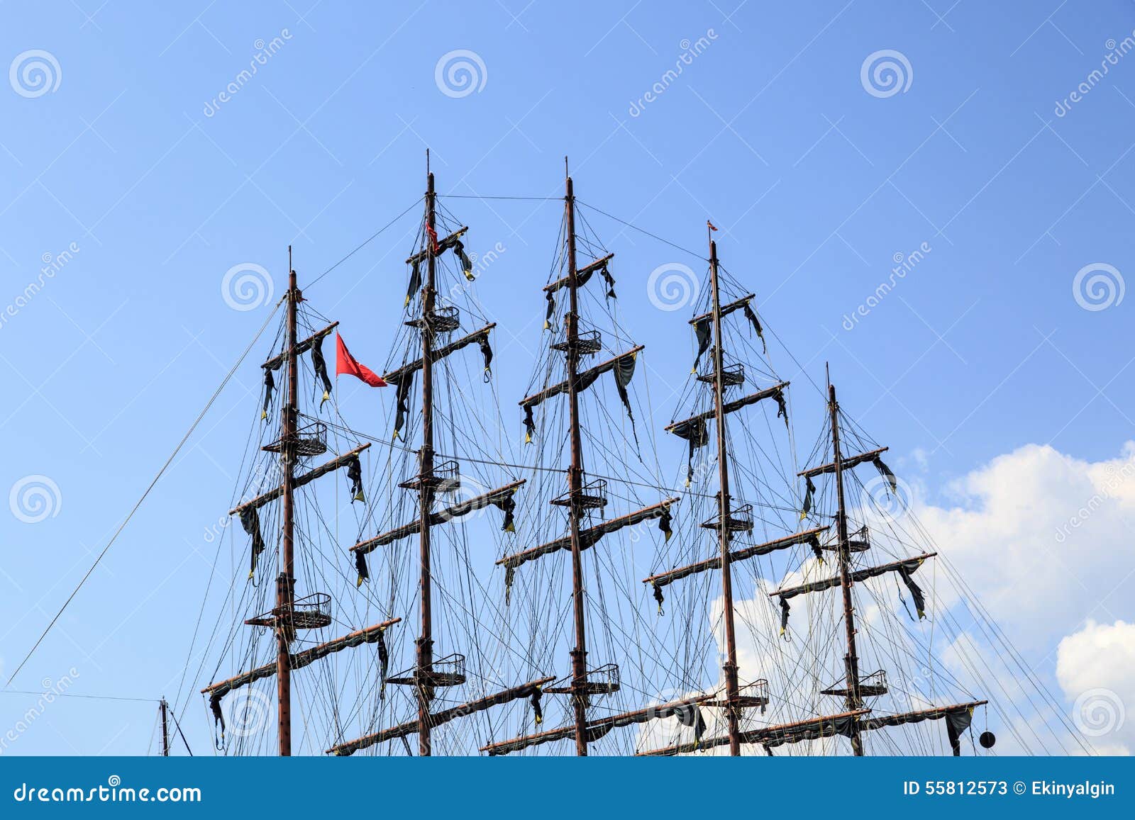 Mast of Pirate Ship stock image. Image of wood, pirates - 55812573