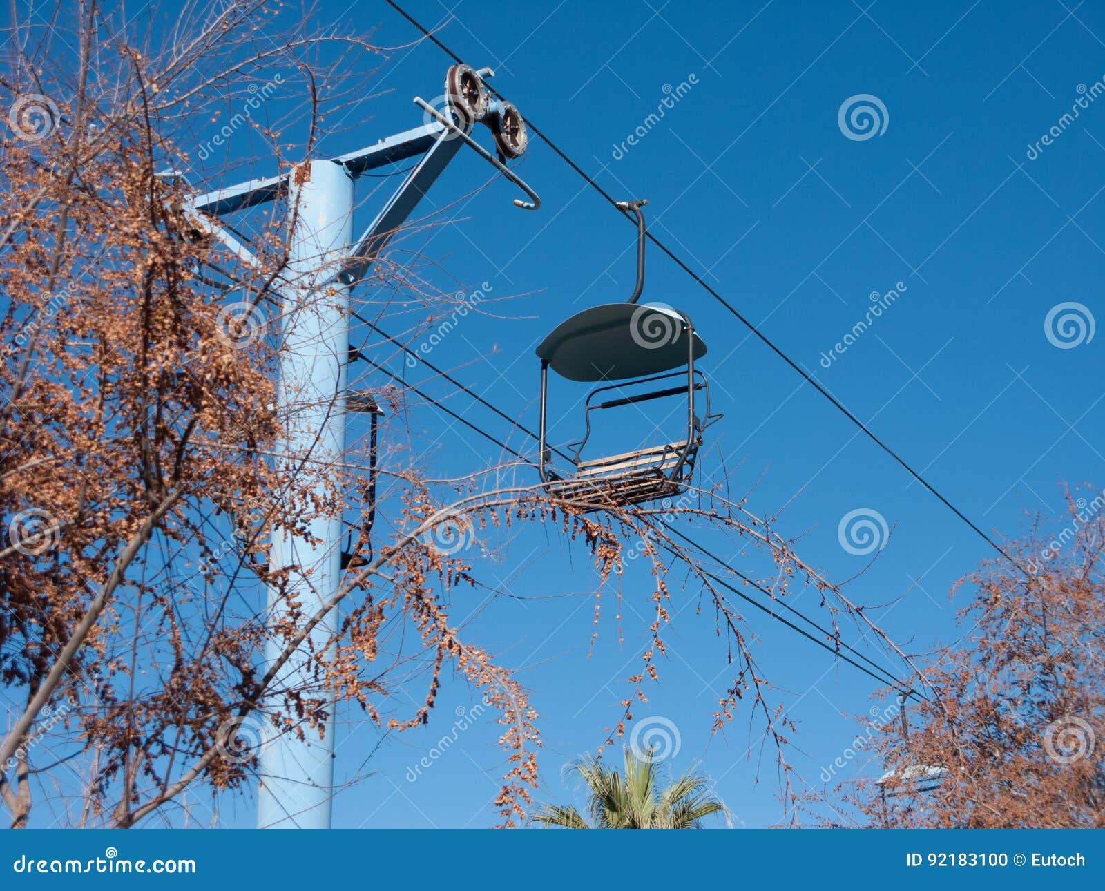 Mast and Railing of Sky Ride System Stock Photo - Image of high, metal ...