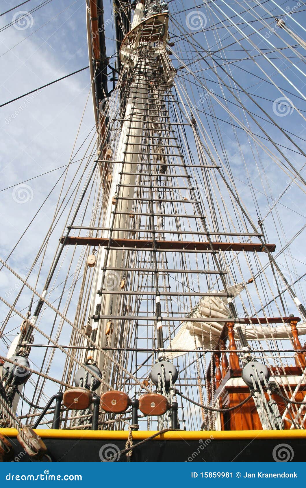 Mast and Rigging stock image. Image of rope, wood, detail - 15859981