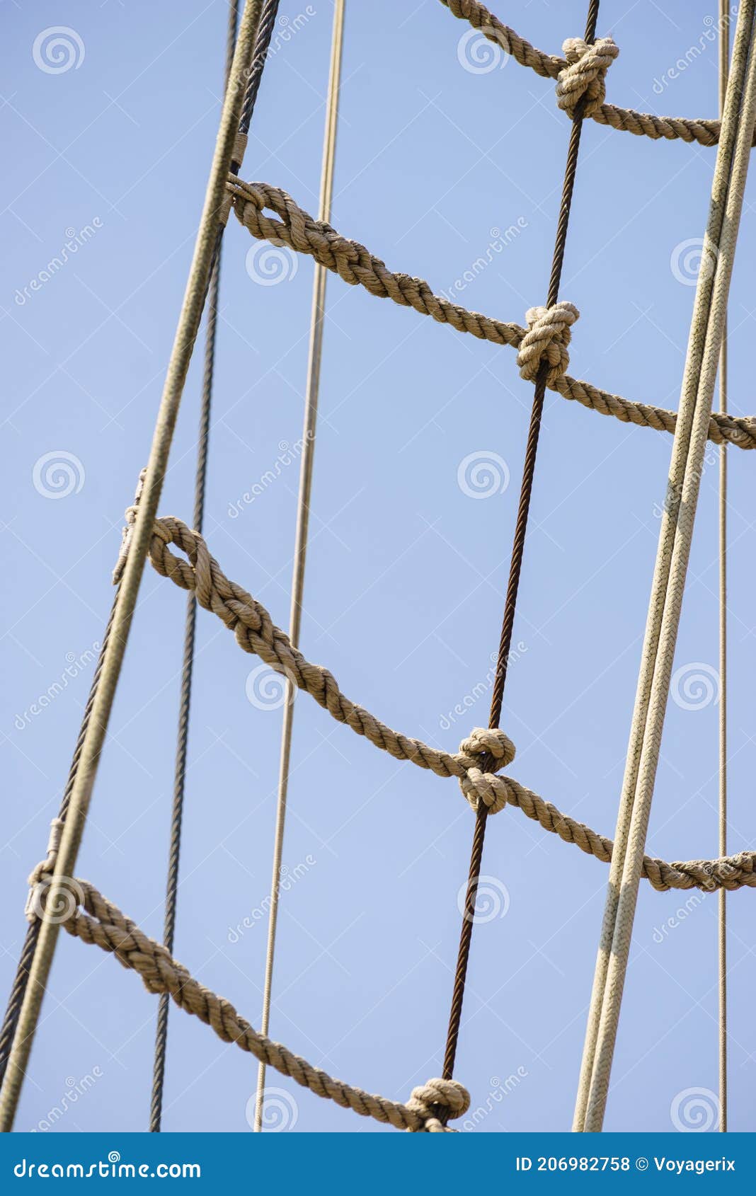 Mast rigging on sky stock photo. Image of ship, boat - 206982758