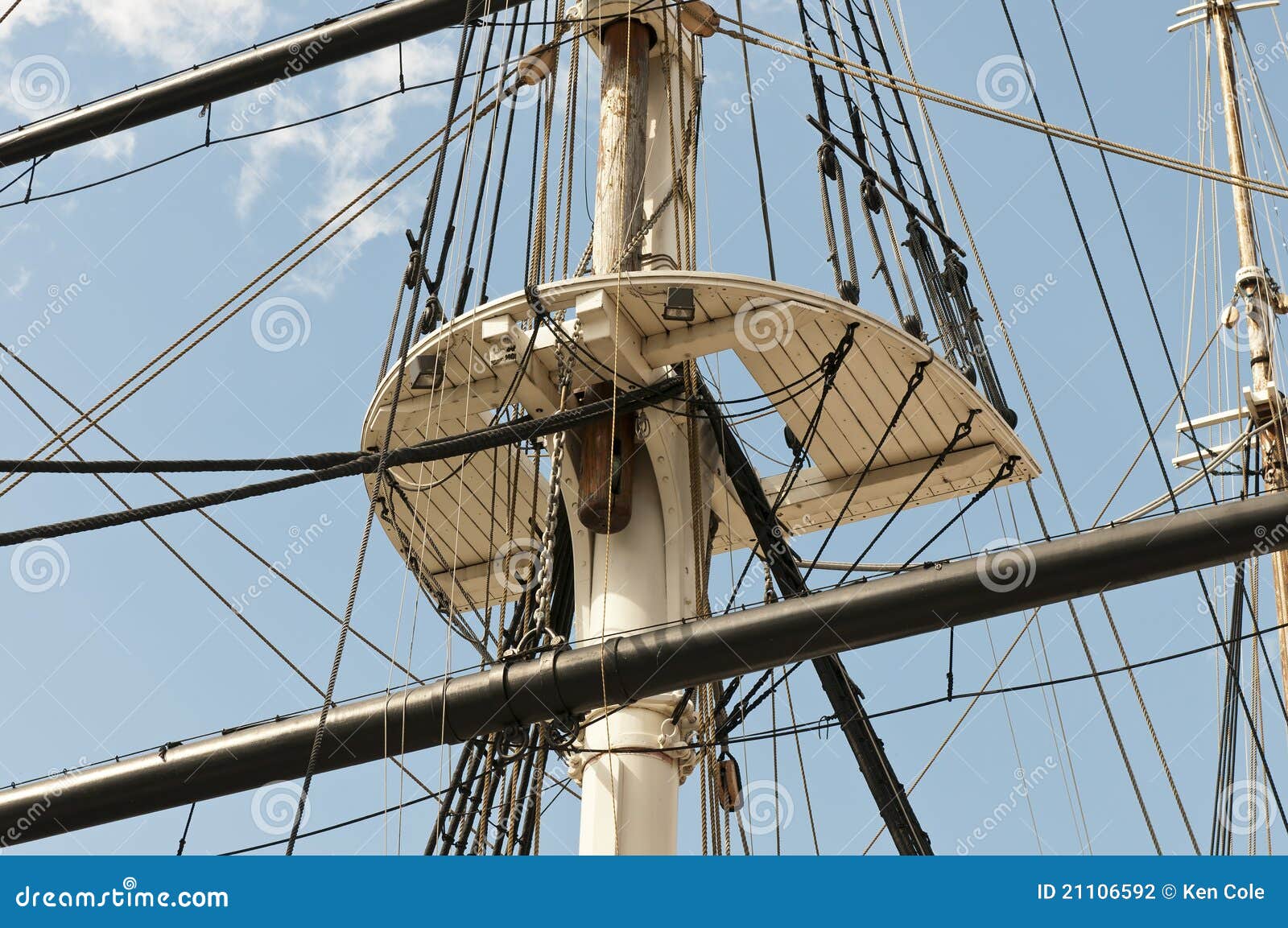 Mast and sailboat rigging stock photo. Image of nautical - 21106592
