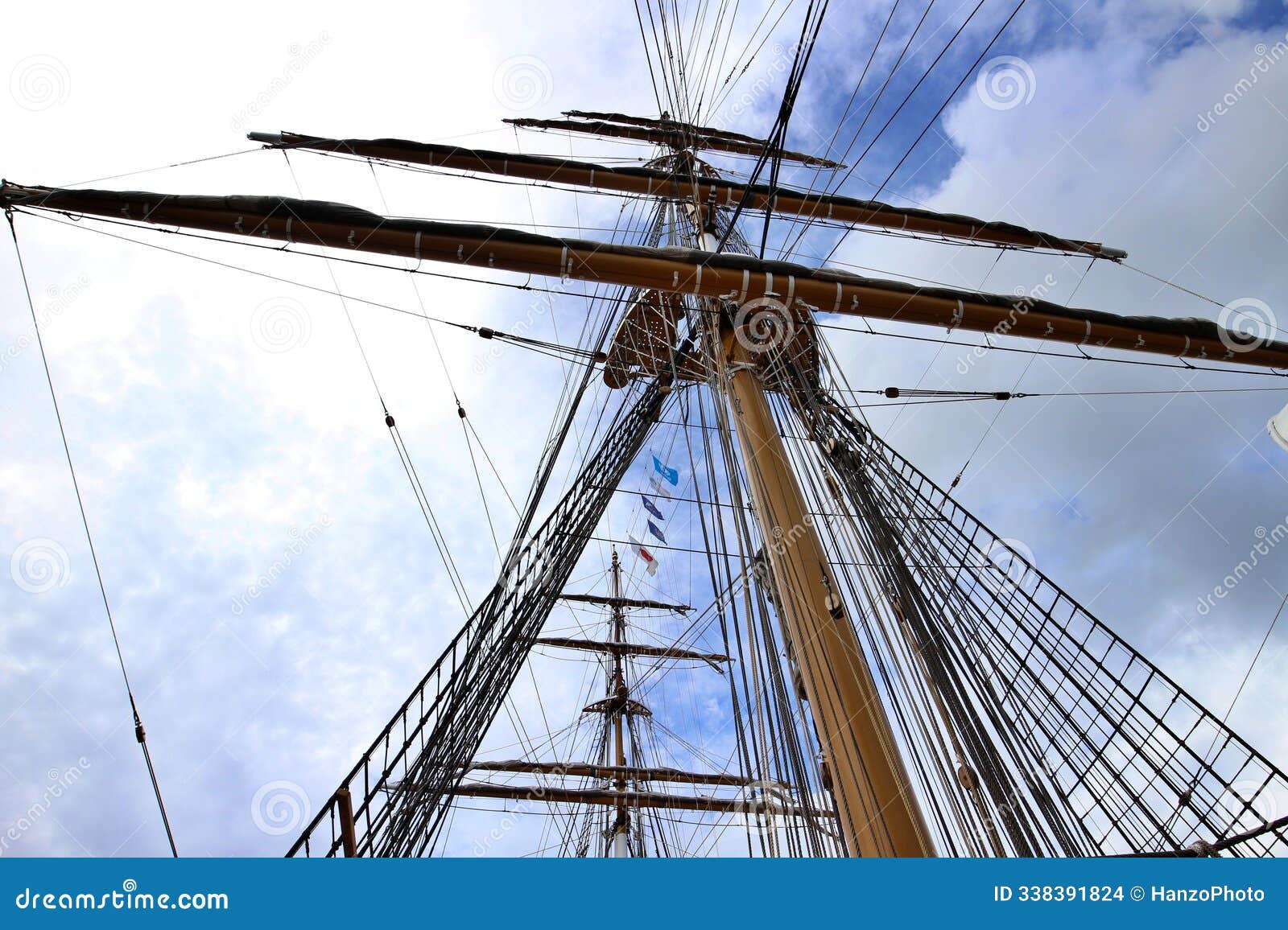 Mast of a Sailing Ship Anchored in Tokyo Bay Editorial Stock Image ...