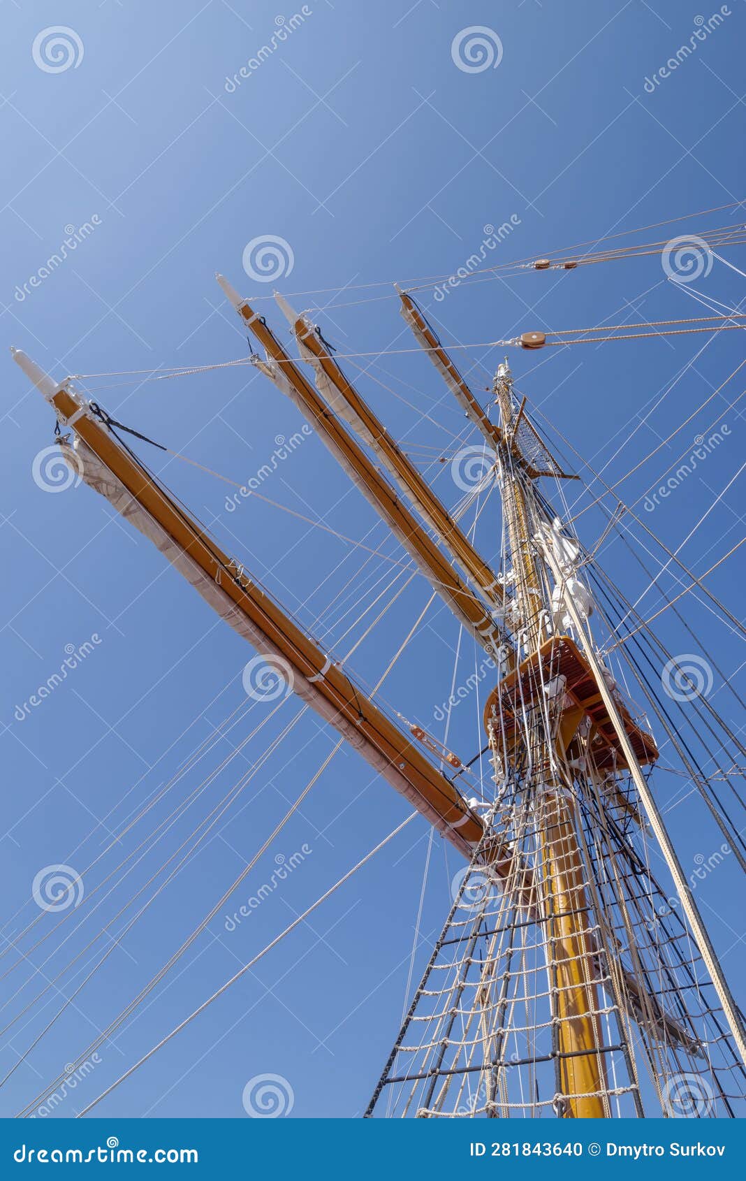 Mast of sailing vessel stock photo. Image of yachting - 281843640