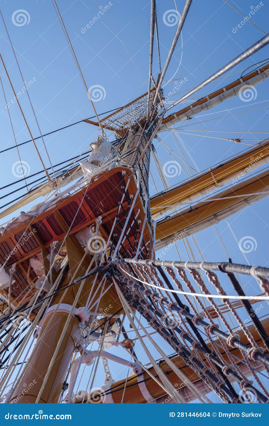 Mast of sailing vessel stock photo. Image of vintage - 281446604