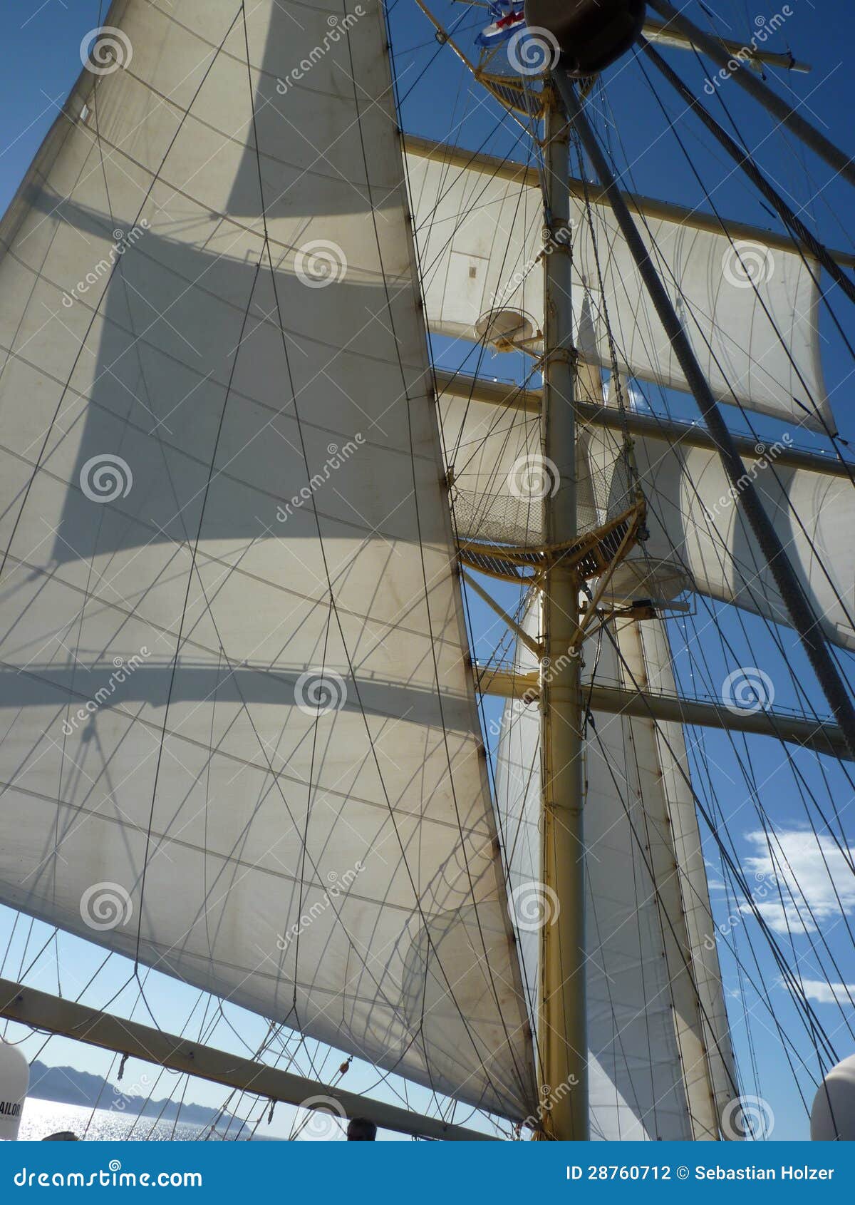 Mast with sails stock photo. Image of sail, sailing, ship - 28760712