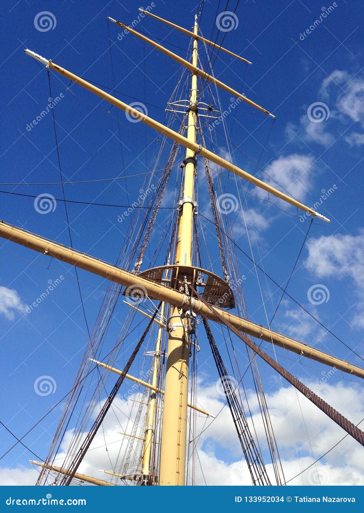 Mast of the Ship Against the Sky Stock Photo - Image of travel ...
