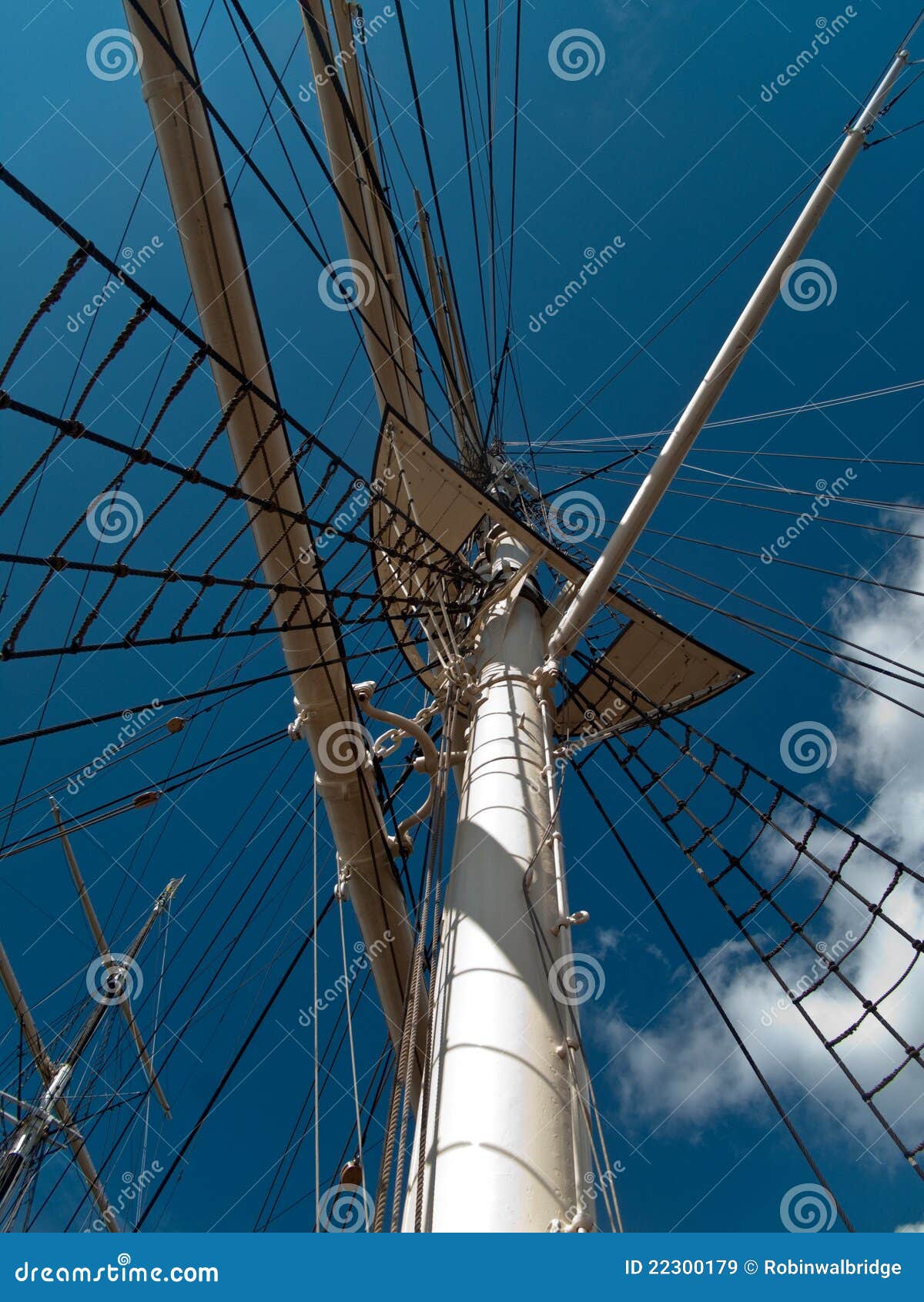 Mast and Shrouds on Sq-rigged Shp Stock Image - Image of ocean, boats ...