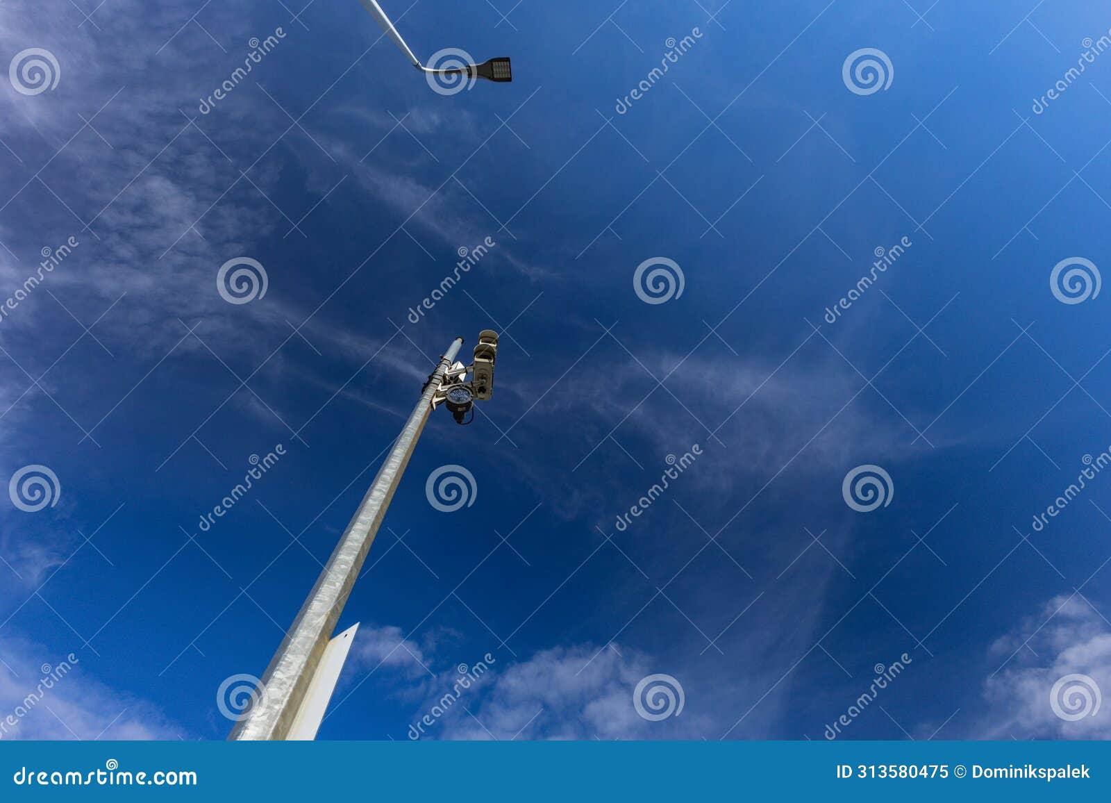 Mast with Surveillance Cameras, Area Observation, Hidden Cameras Stock ...