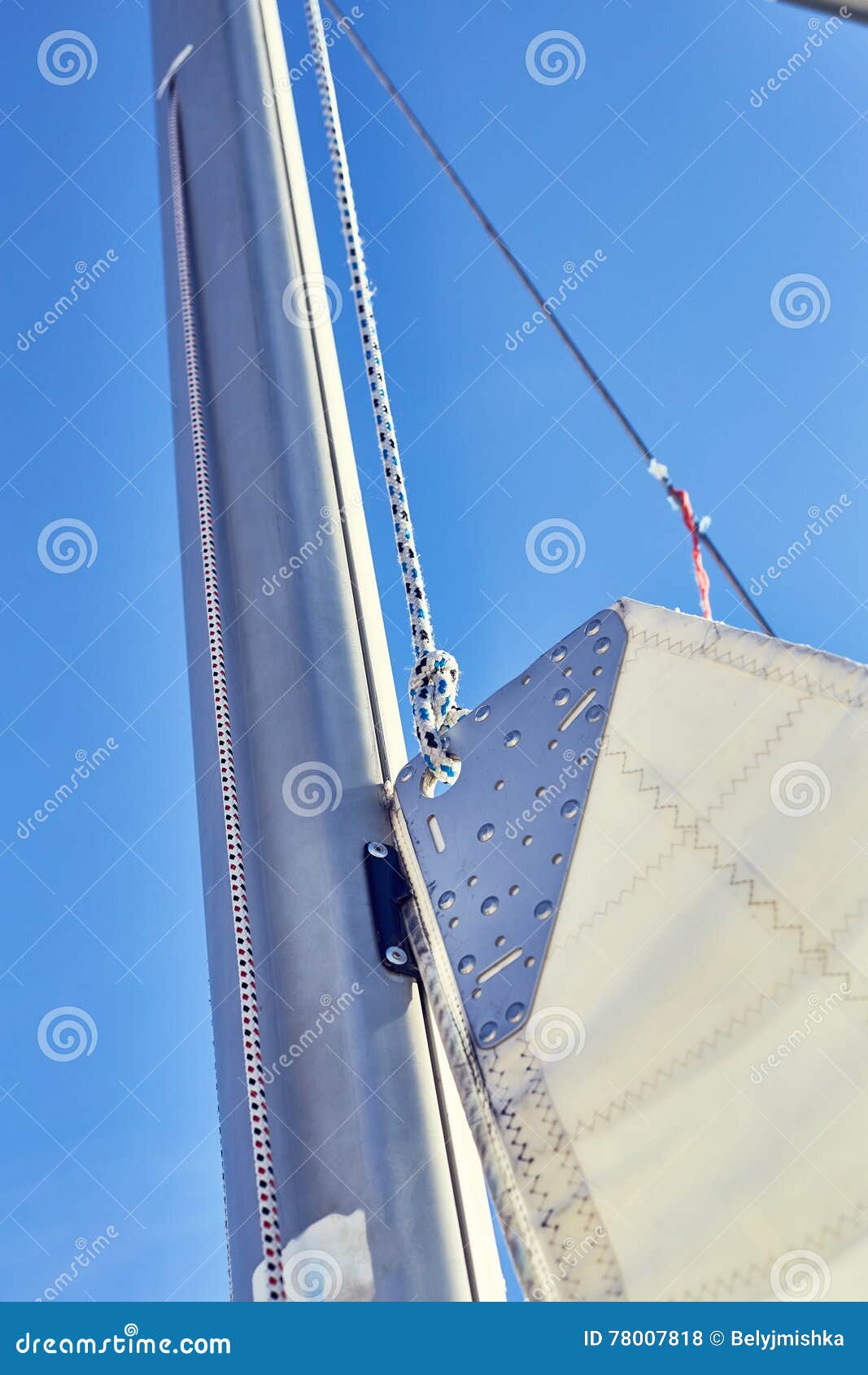 Mast Track Sail and Its Functions, Front Luff Stock Photo - Image of ...