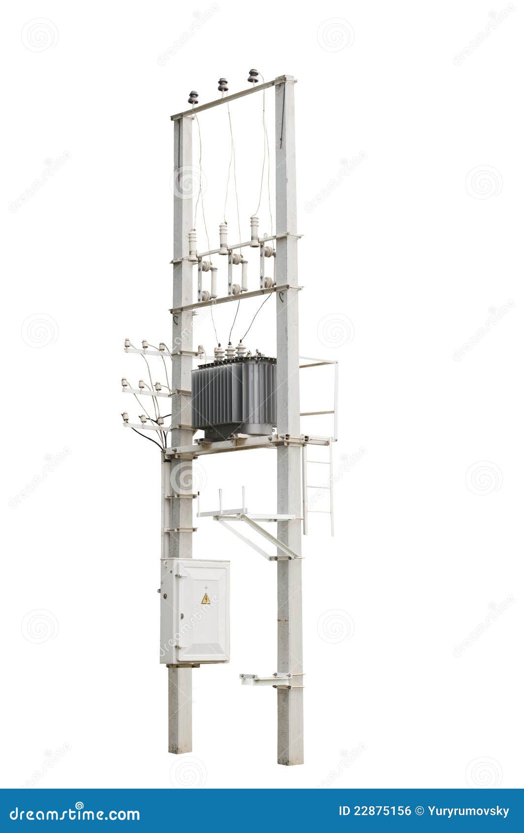 Mast Transformer Substation Stock Photo - Image of website, voltage ...