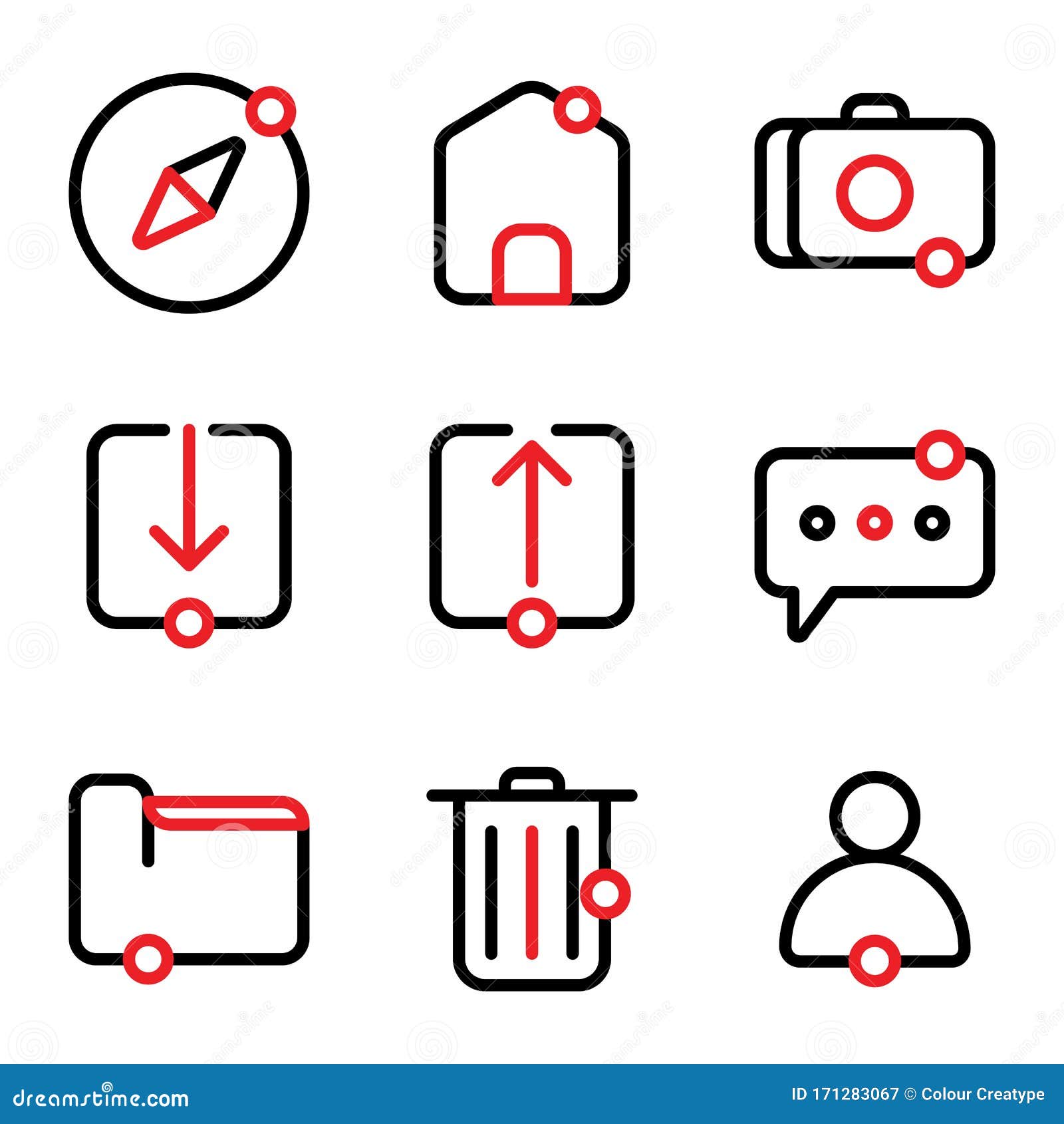 MASTaER ARTBOARD SHUTERSTOCKUser Interface Icon Including Compass, User ...