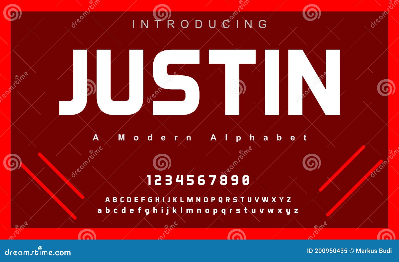 Justin Font. Abstract Modern Urban Alphabet Fonts Stock Vector ...