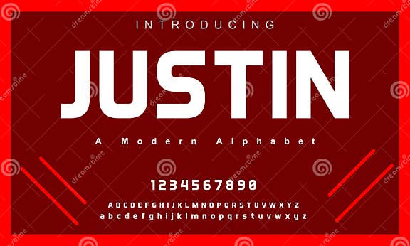 Justin Font. Abstract Modern Urban Alphabet Fonts Stock Vector ...