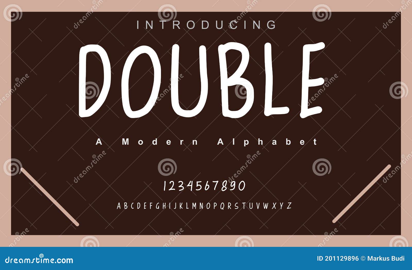 Double Font Elegant Alphabet Letters Font and Number. Stock Vector ...